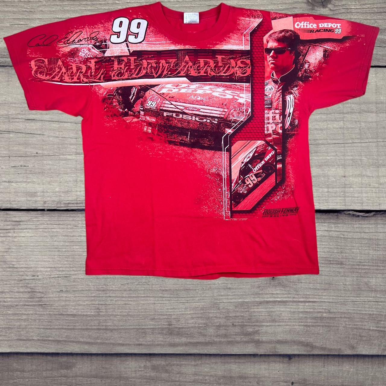 Carl Edwards Nascar Shirt Mens XL All Over Print AOP... - Depop