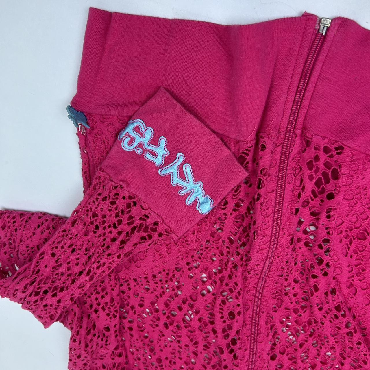 FREE UK SHIPPING Punkyfish pink fishnet hooded top... | Depop