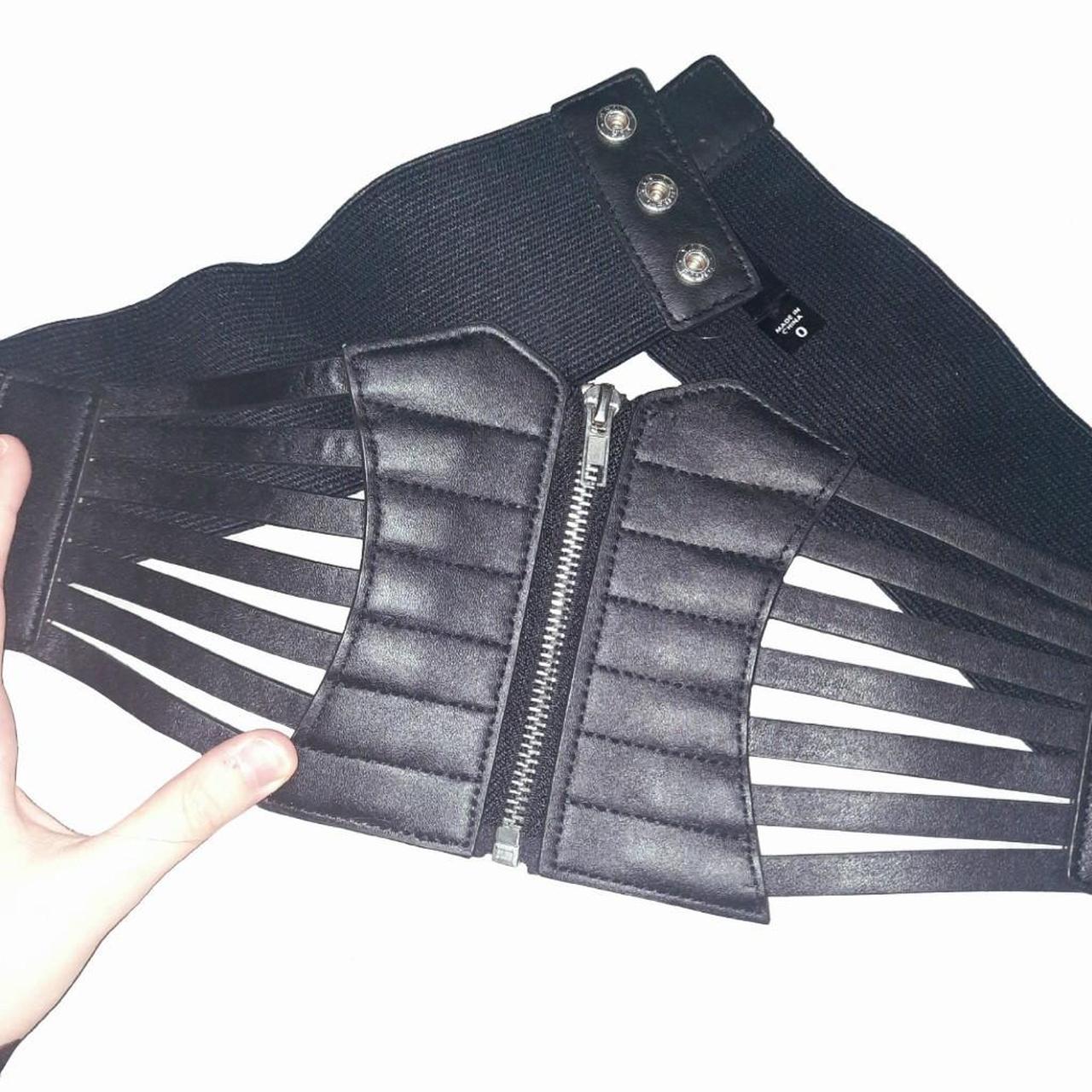 Torrid Large Black Biker Moto Style Corset • This... - Depop