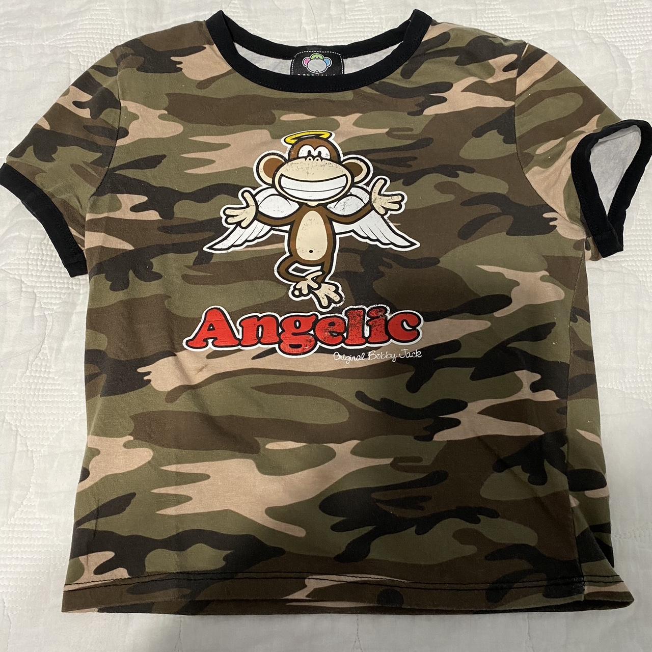 Bobby Jack Women's Khaki and Black Crop-top | Depop