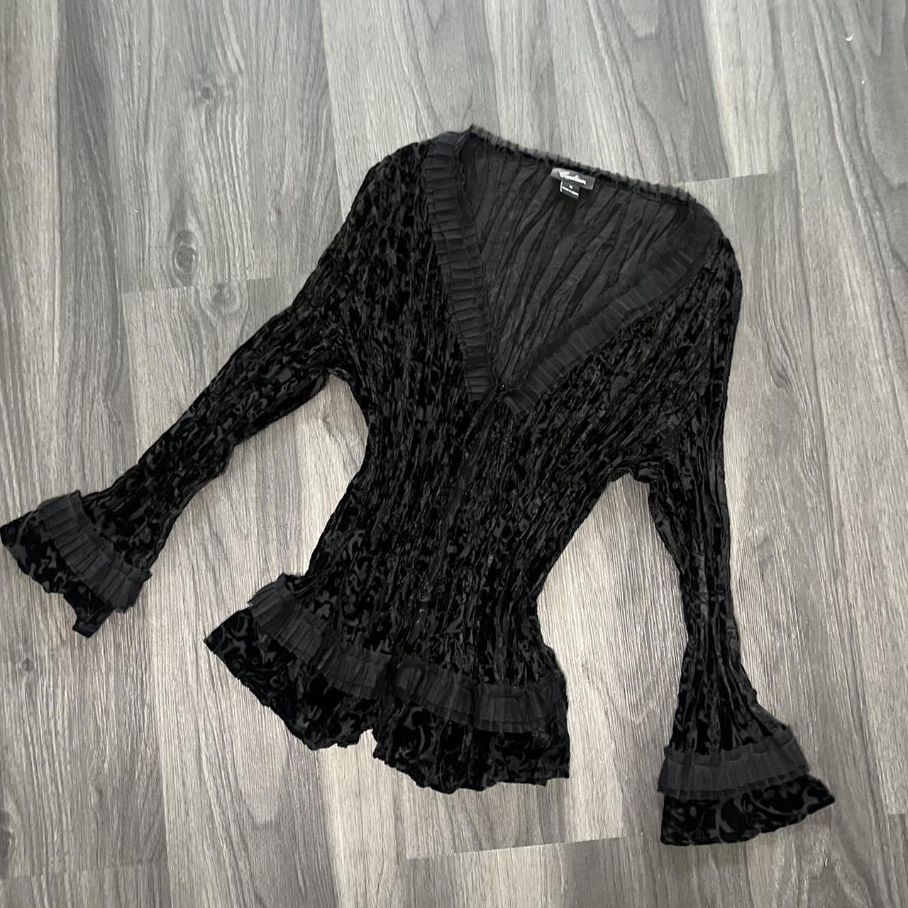 vampire princess inspired frilly button up - can be... - Depop