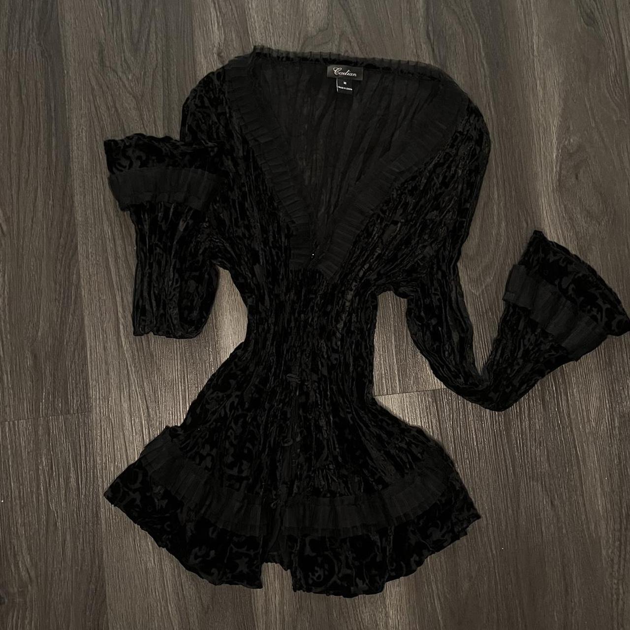 vampire princess inspired frilly button up - can be... - Depop