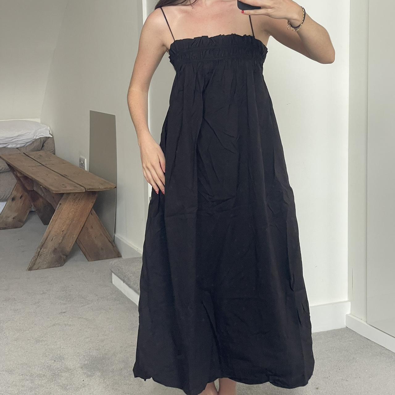 Long black summer dress #summerdress #blackdress... - Depop