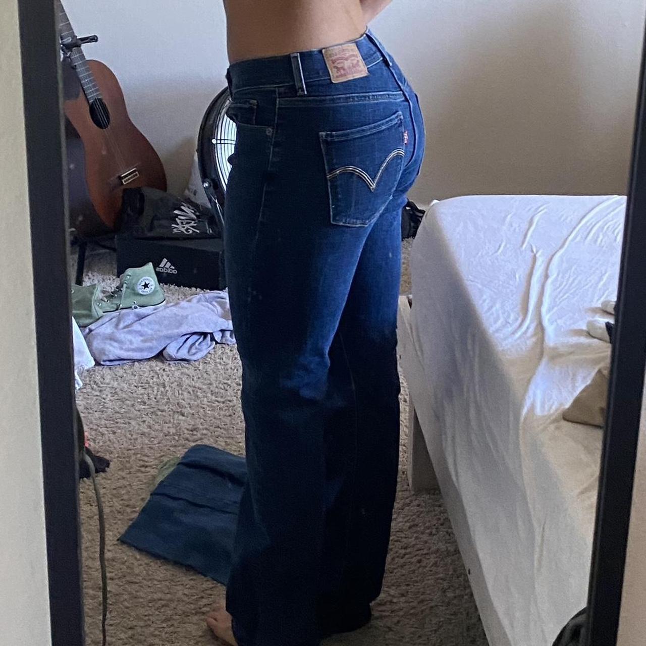 Levis Jeans Dark Wash Classic Bootcut These Were Depop