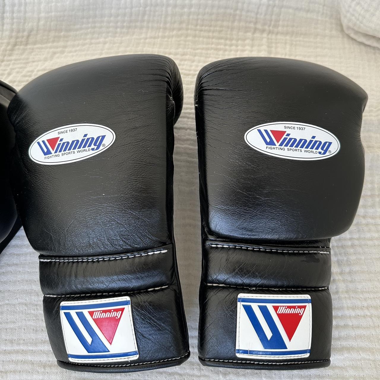Winning sparring gloves 16oz, black, 100% authentic,... - Depop