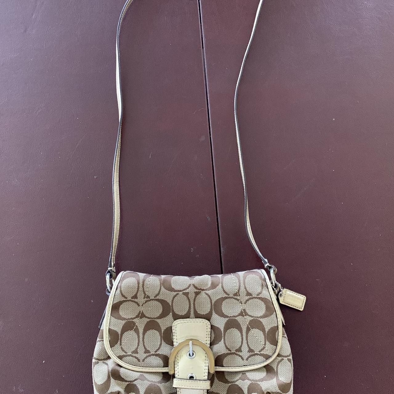 Pre-Owned,Genuine COACH, CC LOGO, cute, Tan/ Brown,... | Depop