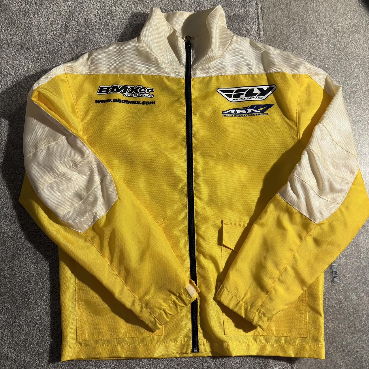 Yellow Racing Jacket XL #vintage #y2k #punk... - Depop