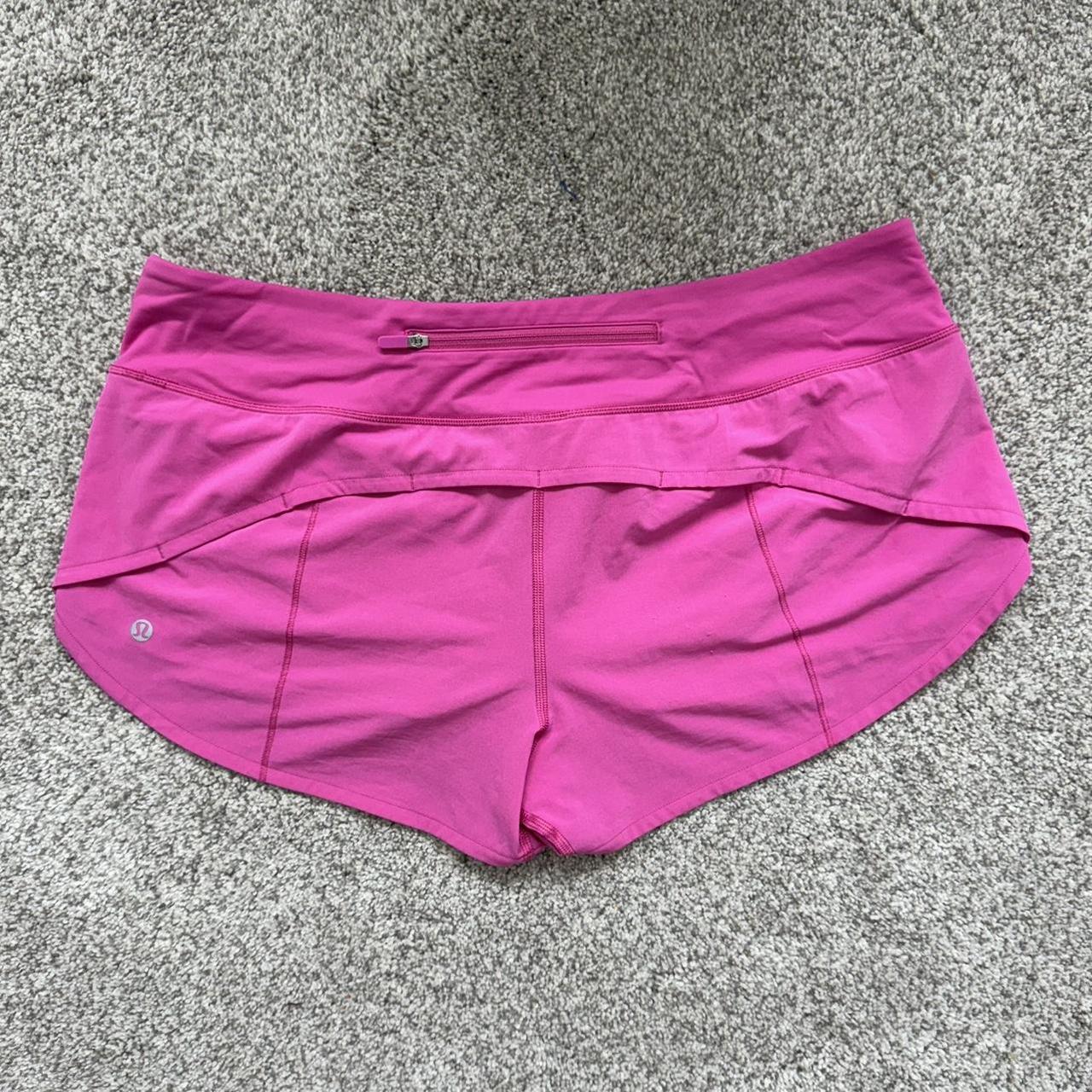 Lululemon Sonic Pink Speed Up Low-Rise Shorts. - Depop