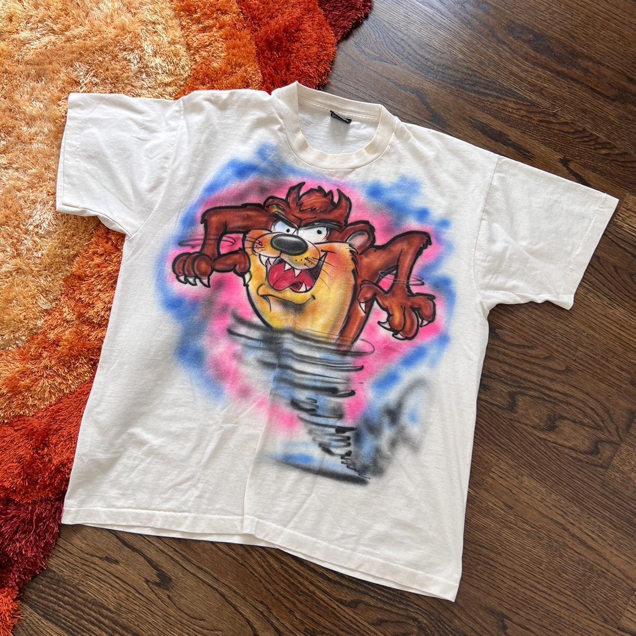 Vintage air brushed Taz shirt Rare and Extremely... - Depop