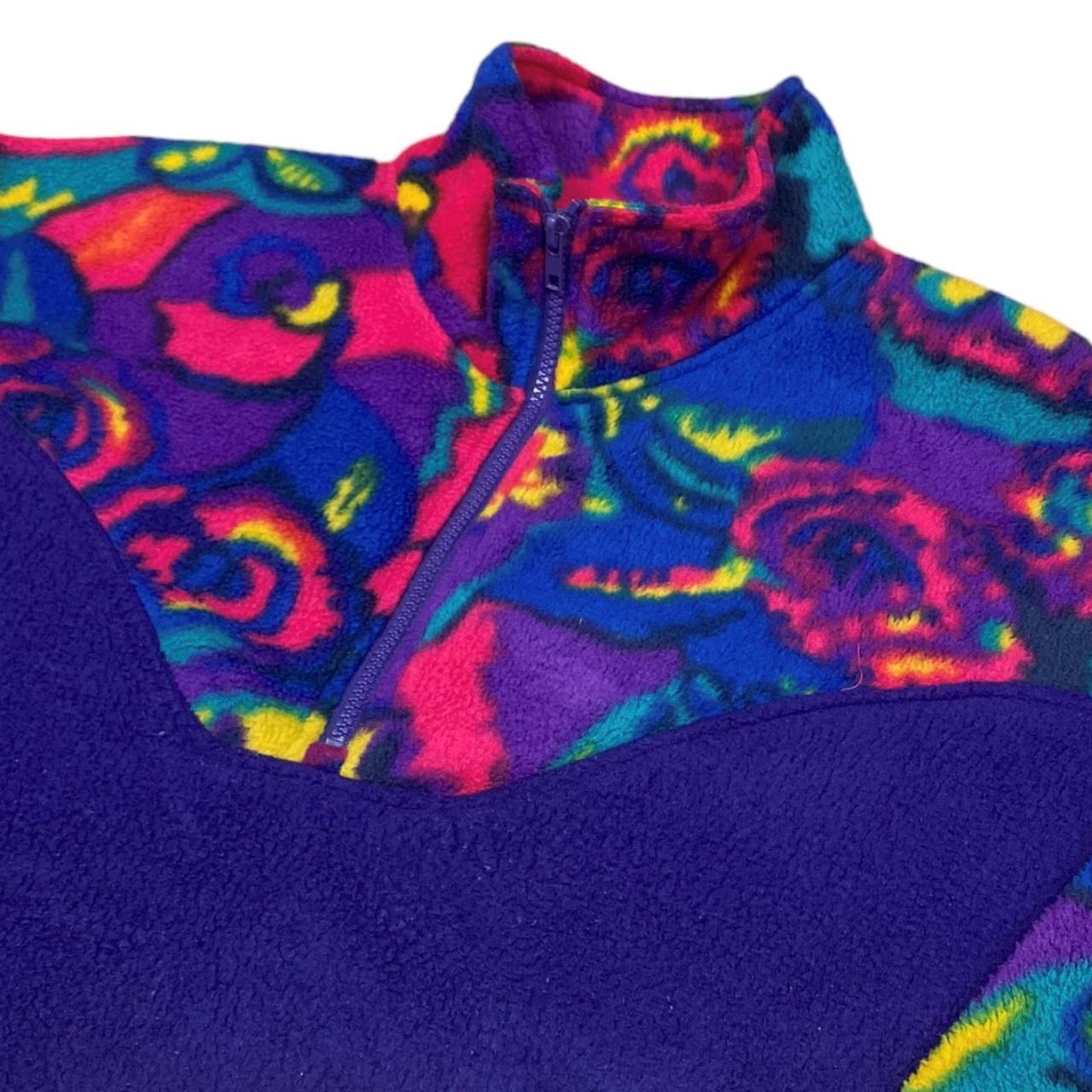 PATTERN FLEECE – LARGE 🔥 Vintage purple and... - Depop