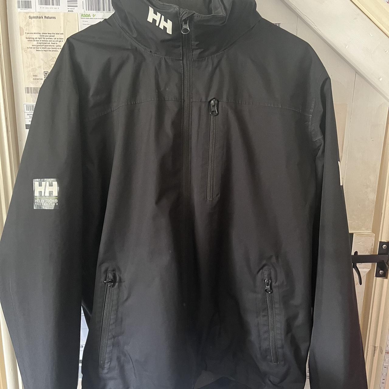 Helly tech medium waterproof jacket with hood in... - Depop