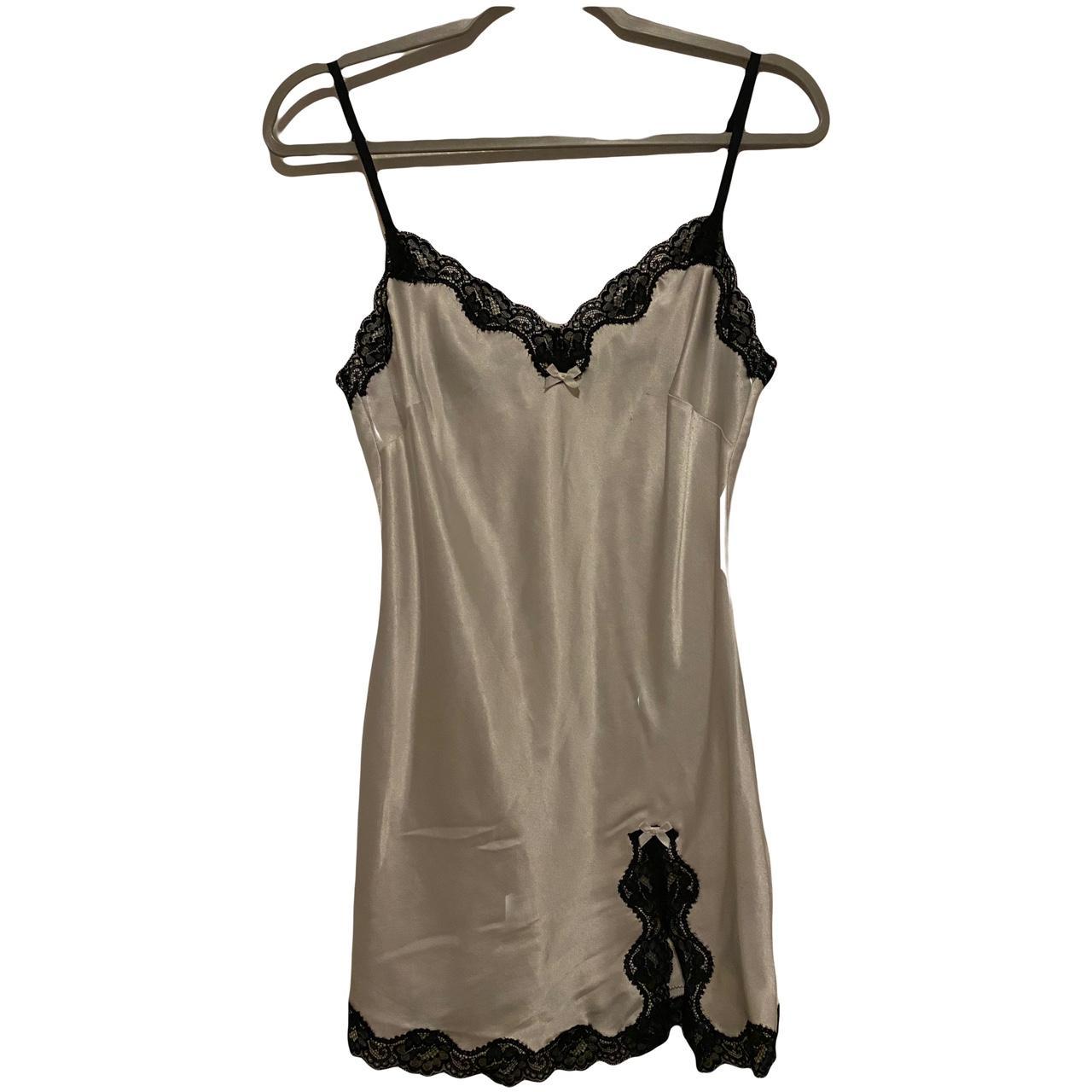 Gorgeous Victoria's Secret white slip dress with... - Depop