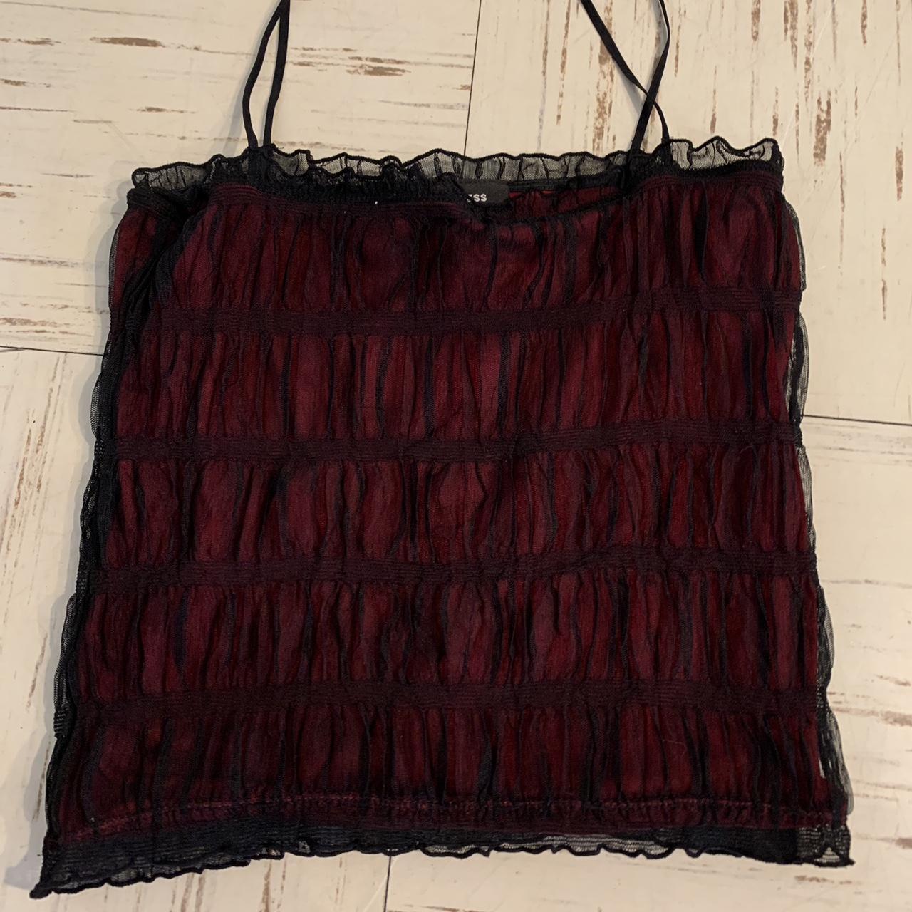 Red and black mini tube top Red and black goth... - Depop