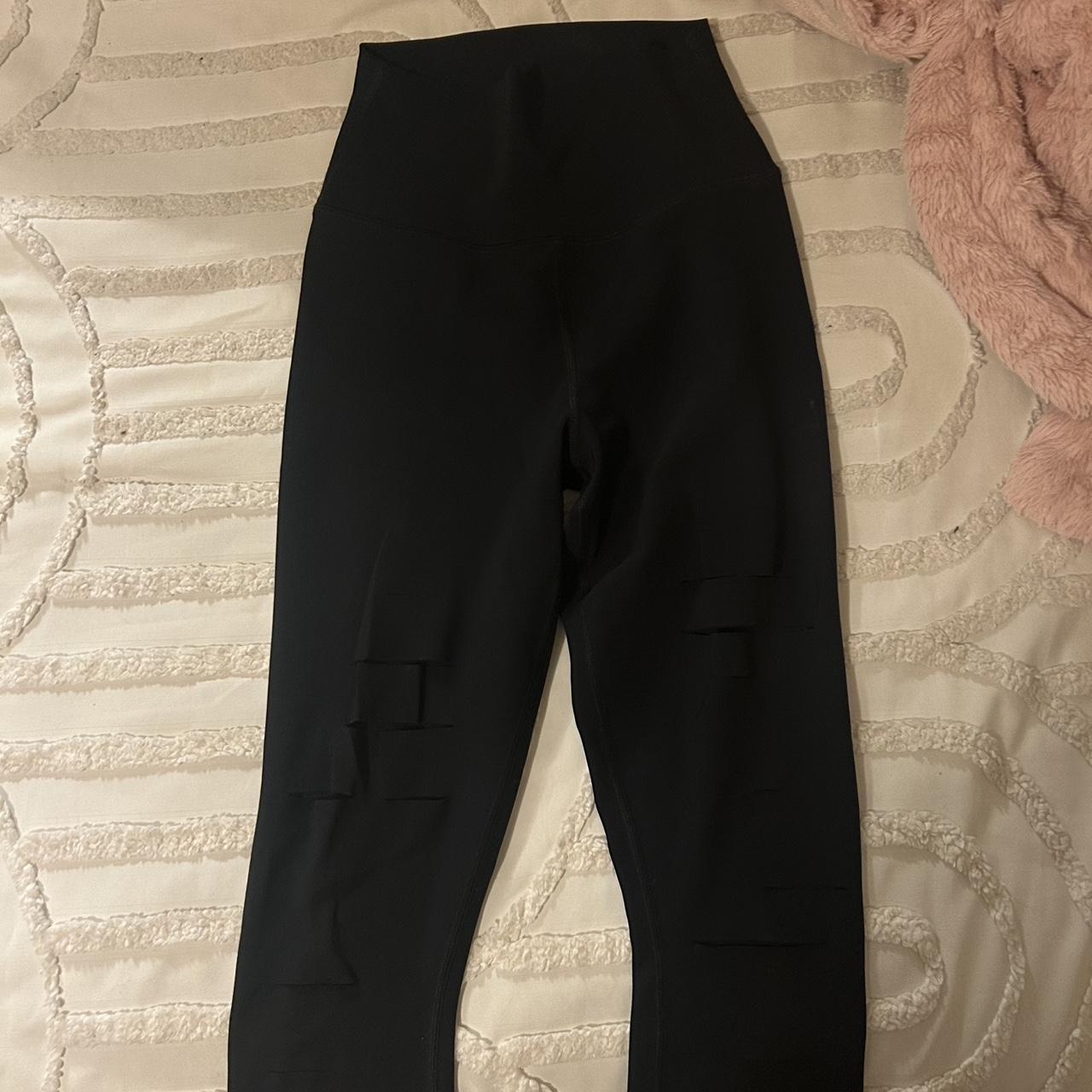 Alo ripped leggings, never worn | Depop