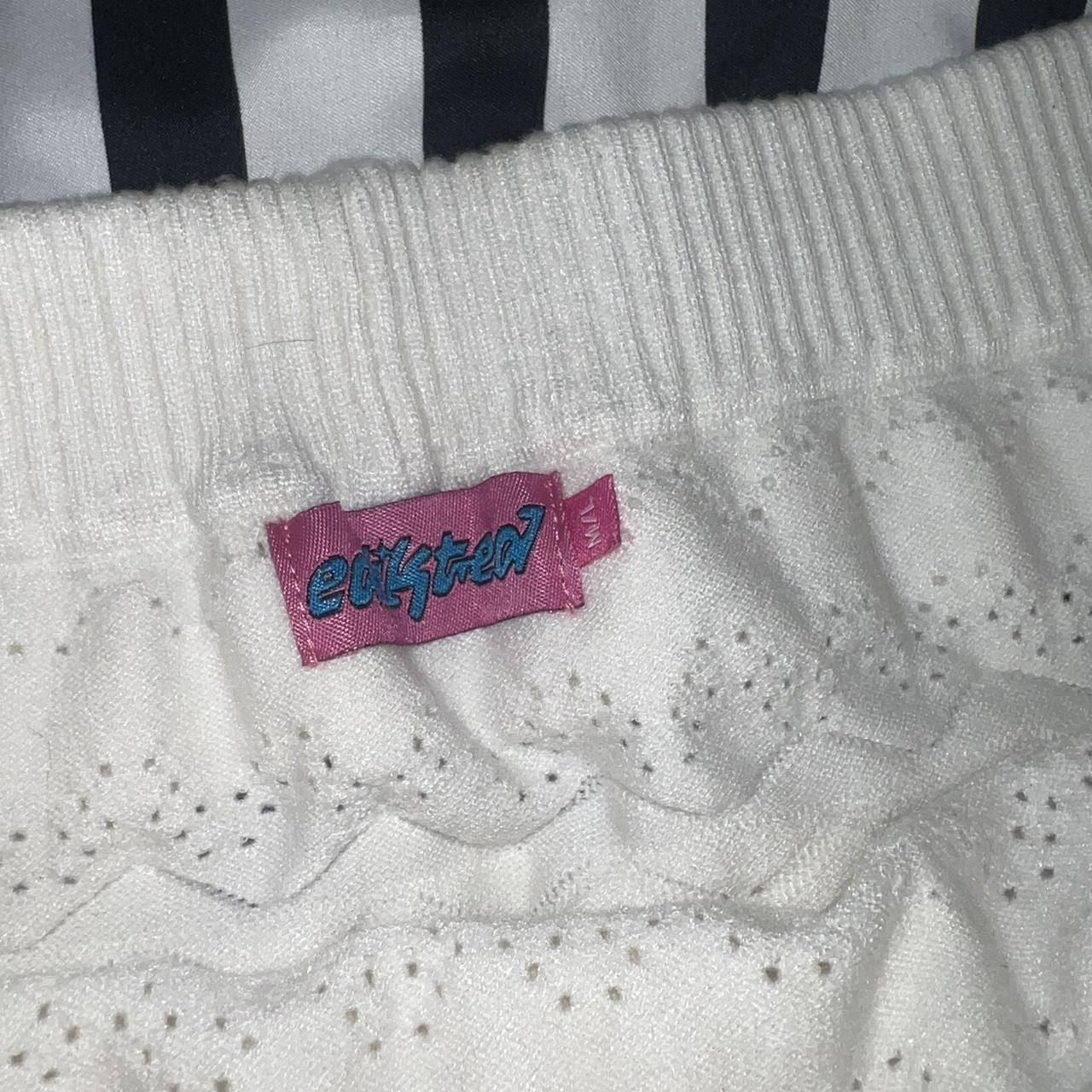 Edikted White ruffle shorts Size m/l | Depop