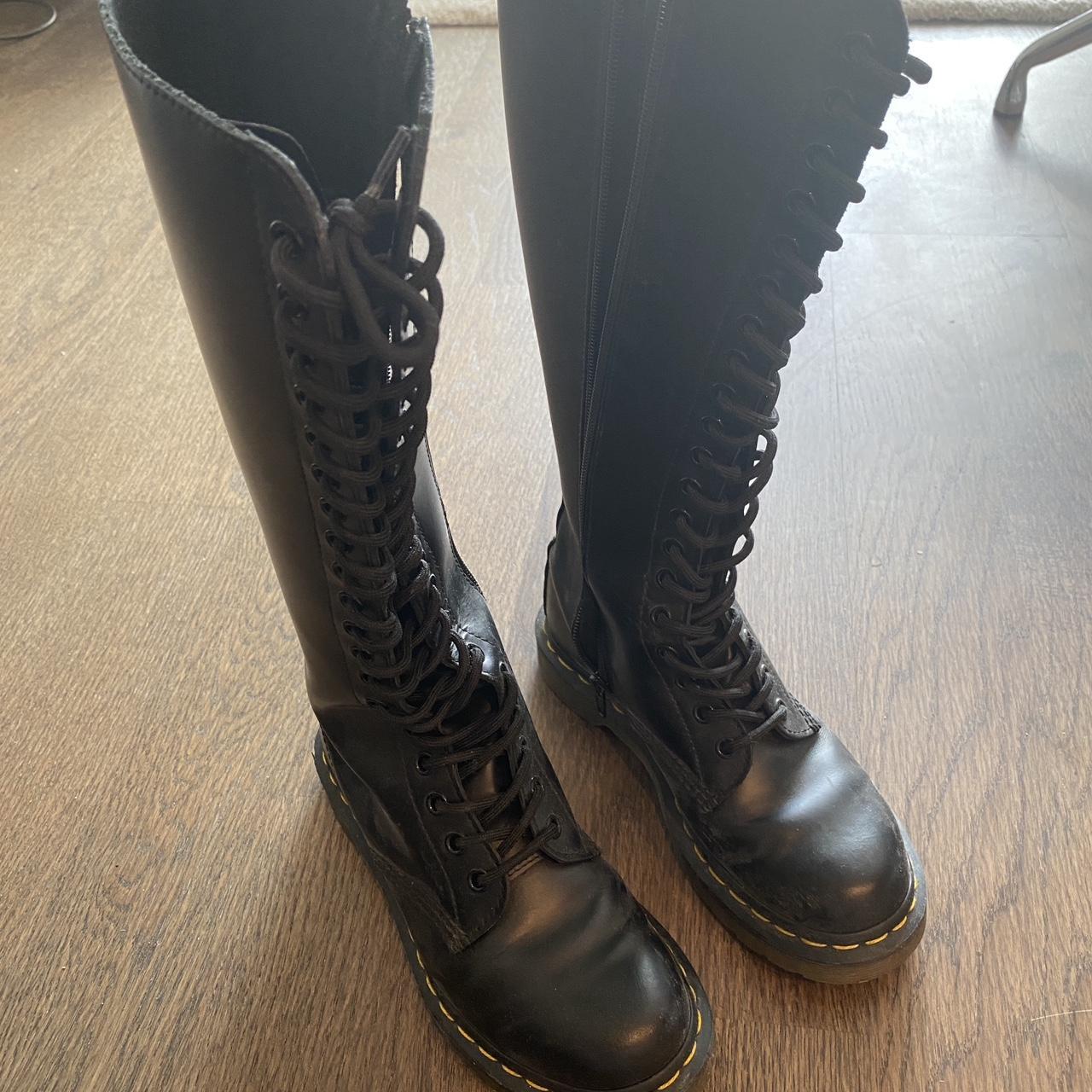 Dr Martens 20 hole Doc 1B60 black patent leather... - Depop