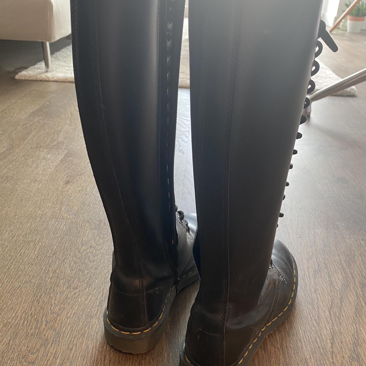 Dr Martens 20 hole Doc 1B60 black patent leather... - Depop