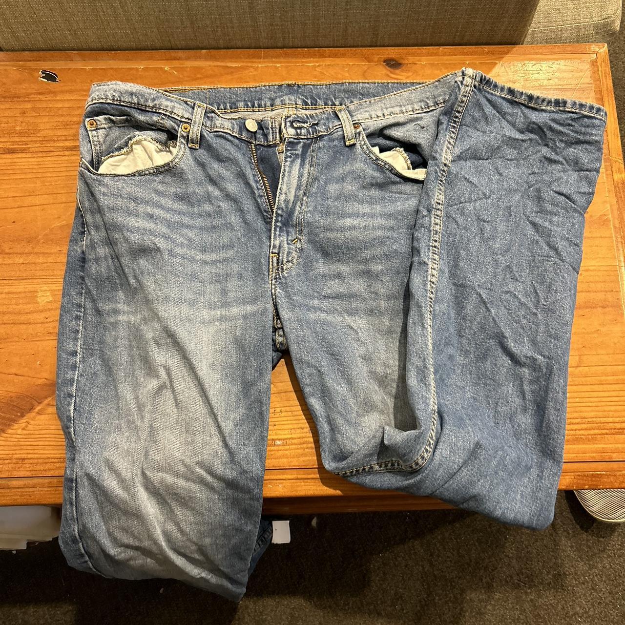 Straight leg Levi Jeans Size 36” - Depop