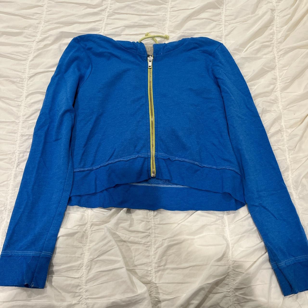 Chaser blue cropped zip up - Depop