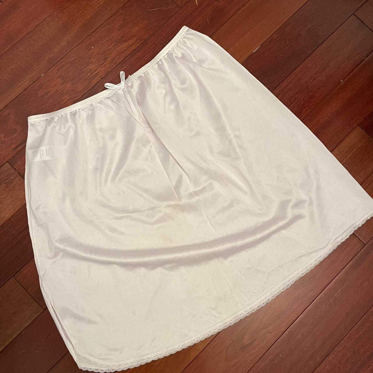 custom mini/midi slip skirt size medium #slipskirt... - Depop