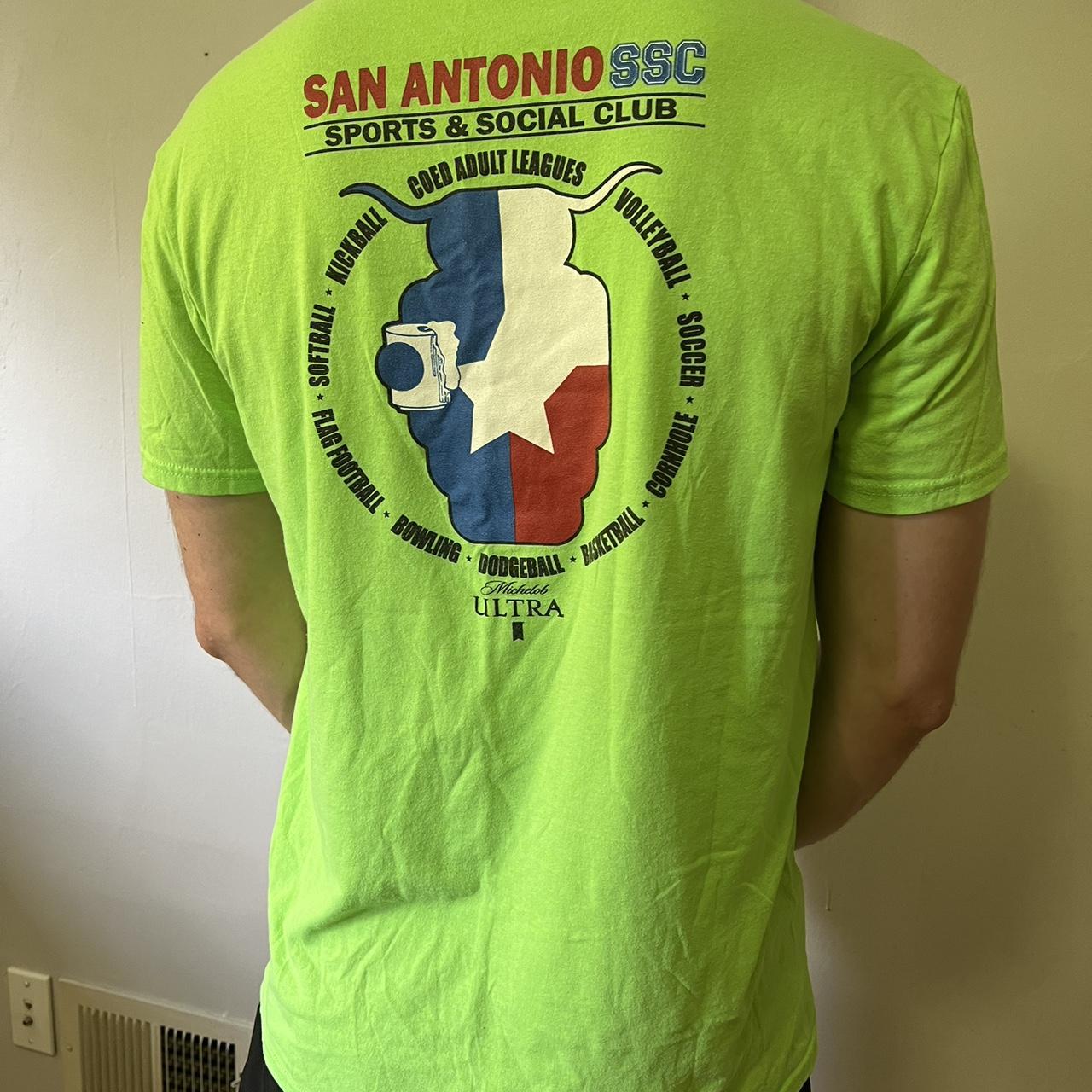 Neon-Green recreational volleyball league T shirt.... - Depop