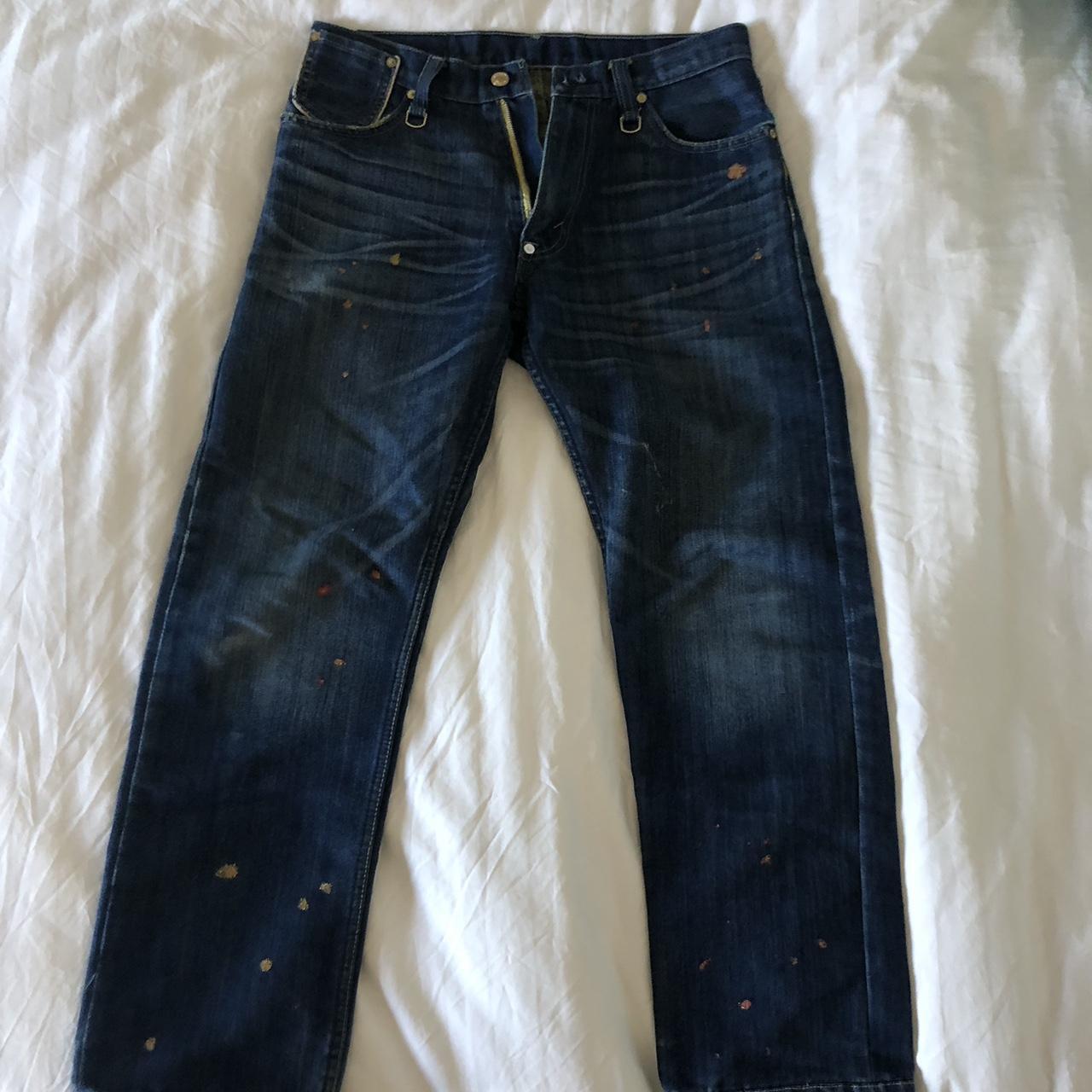 Levi’s x CLOT collar jeans. Super cool detailing and... - Depop