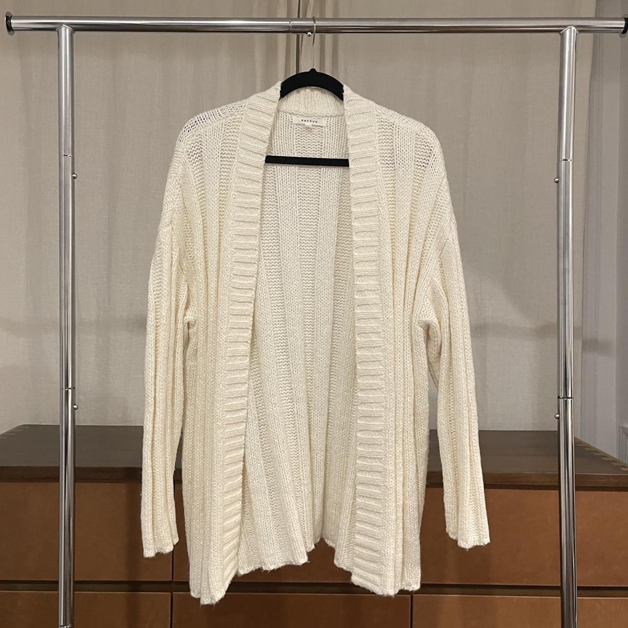 pacsun long knit cardigan one size never worn... - Depop