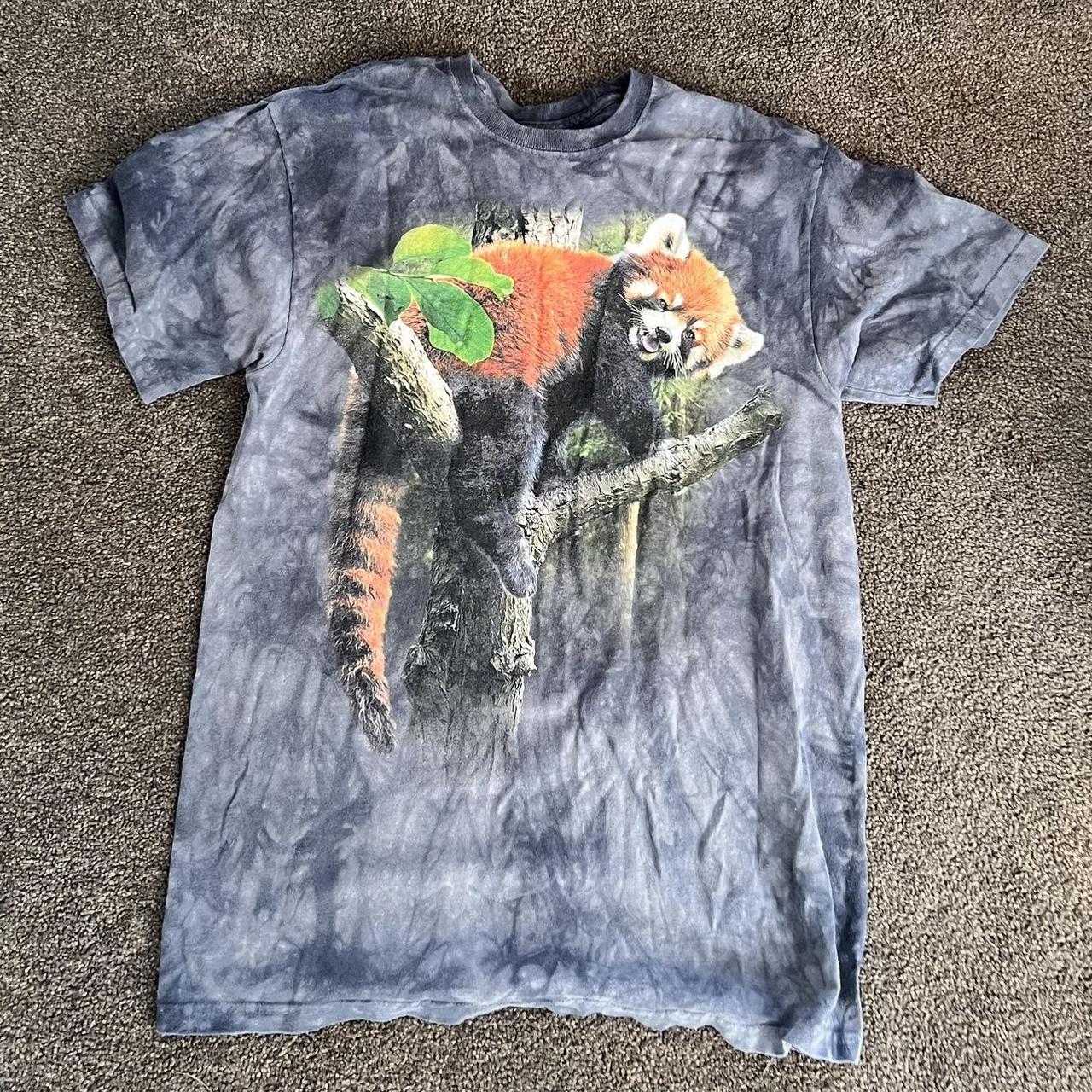 tie dye red panda graphic tee worn by marcus in... | Depop