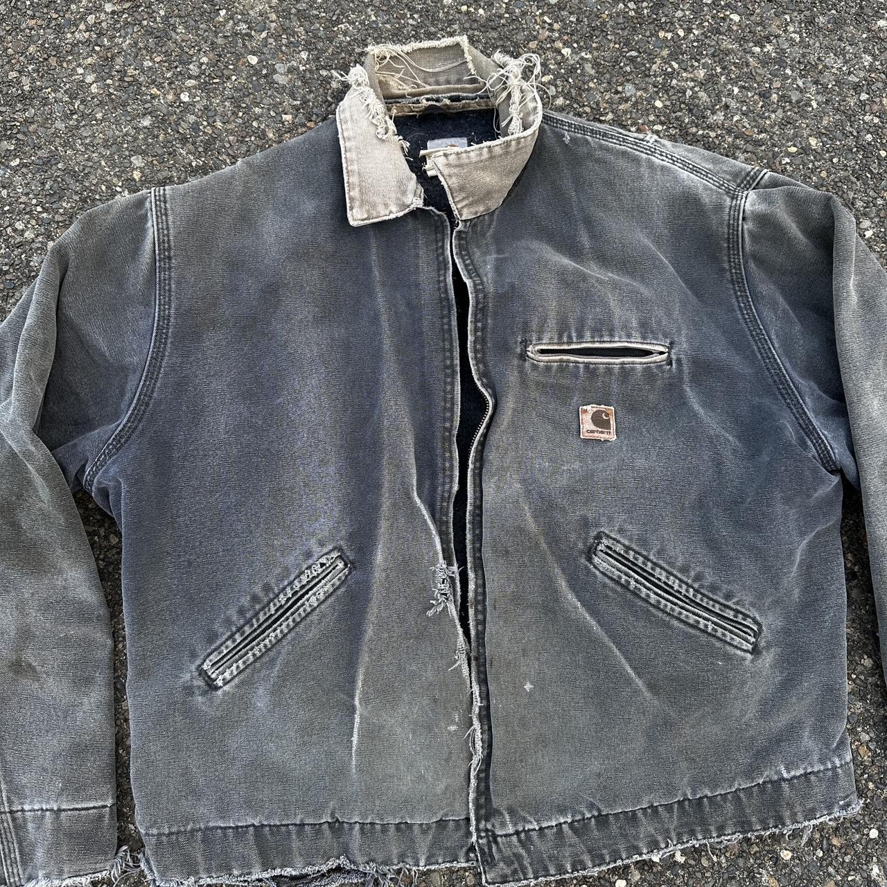 Vintage Carhartt Detroit jacket Crazy fade and... - Depop