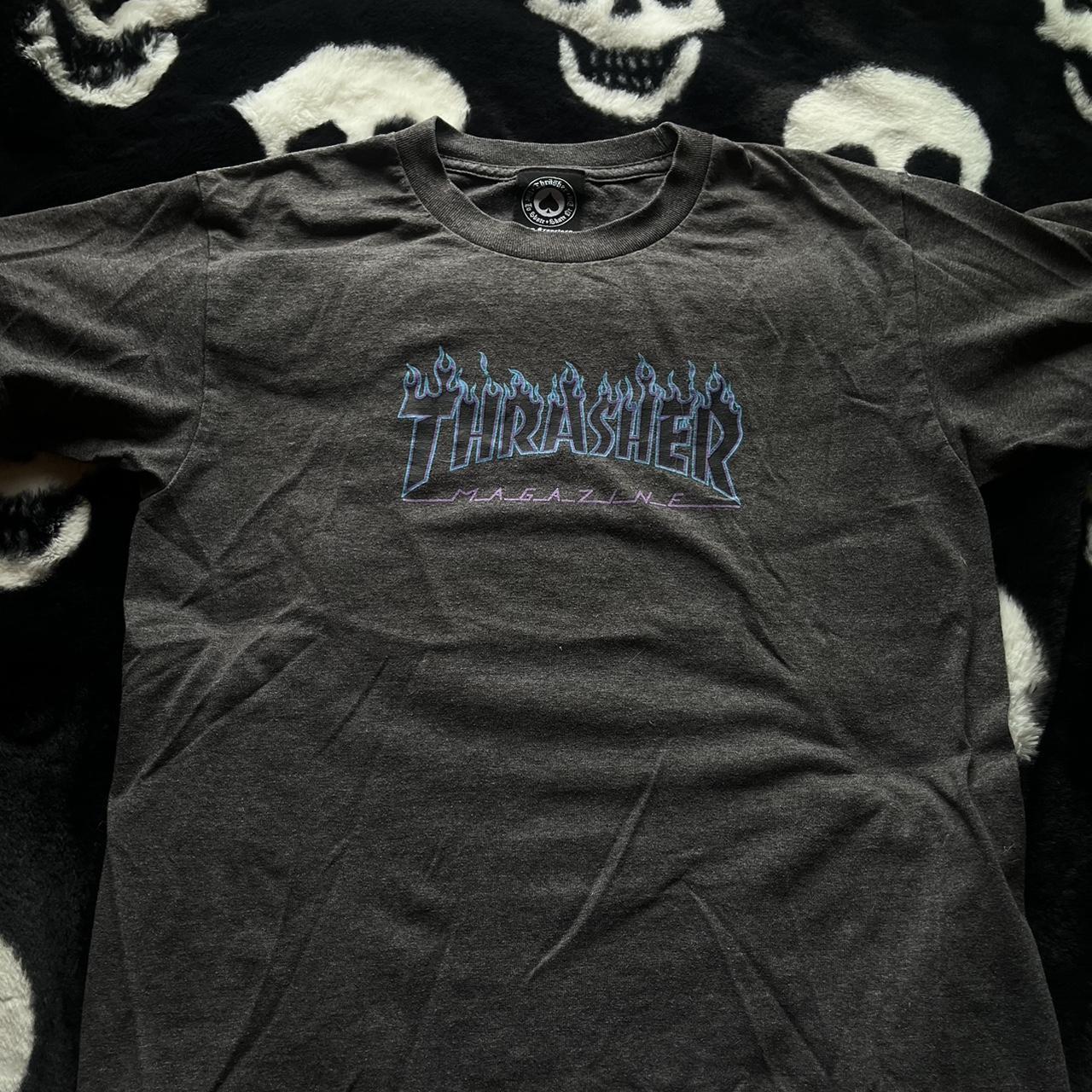 thrasher size youth medium men/woman small no... - Depop