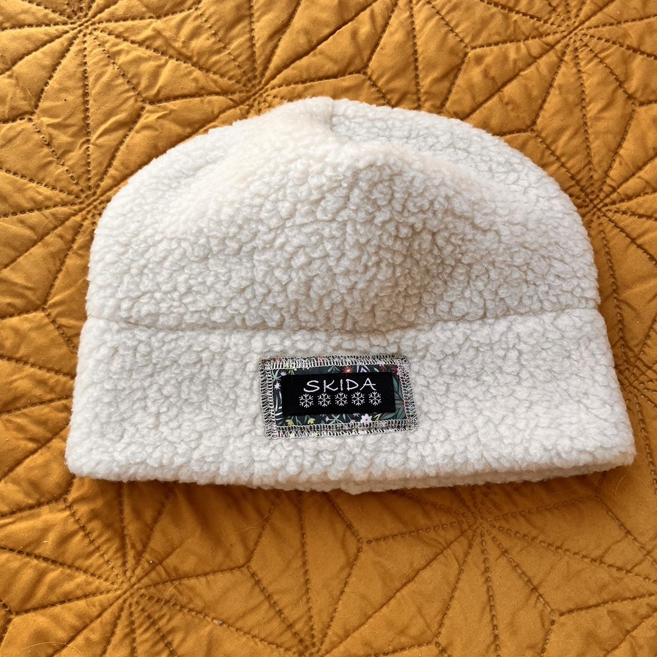 Off-white, cream colored Skida high-pile fleece... - Depop