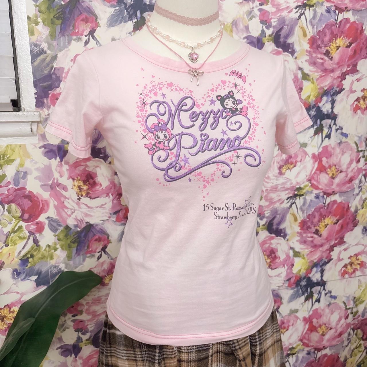 Mezzo Piano Sparkly Graphic Tee Imported from Japan... | Depop