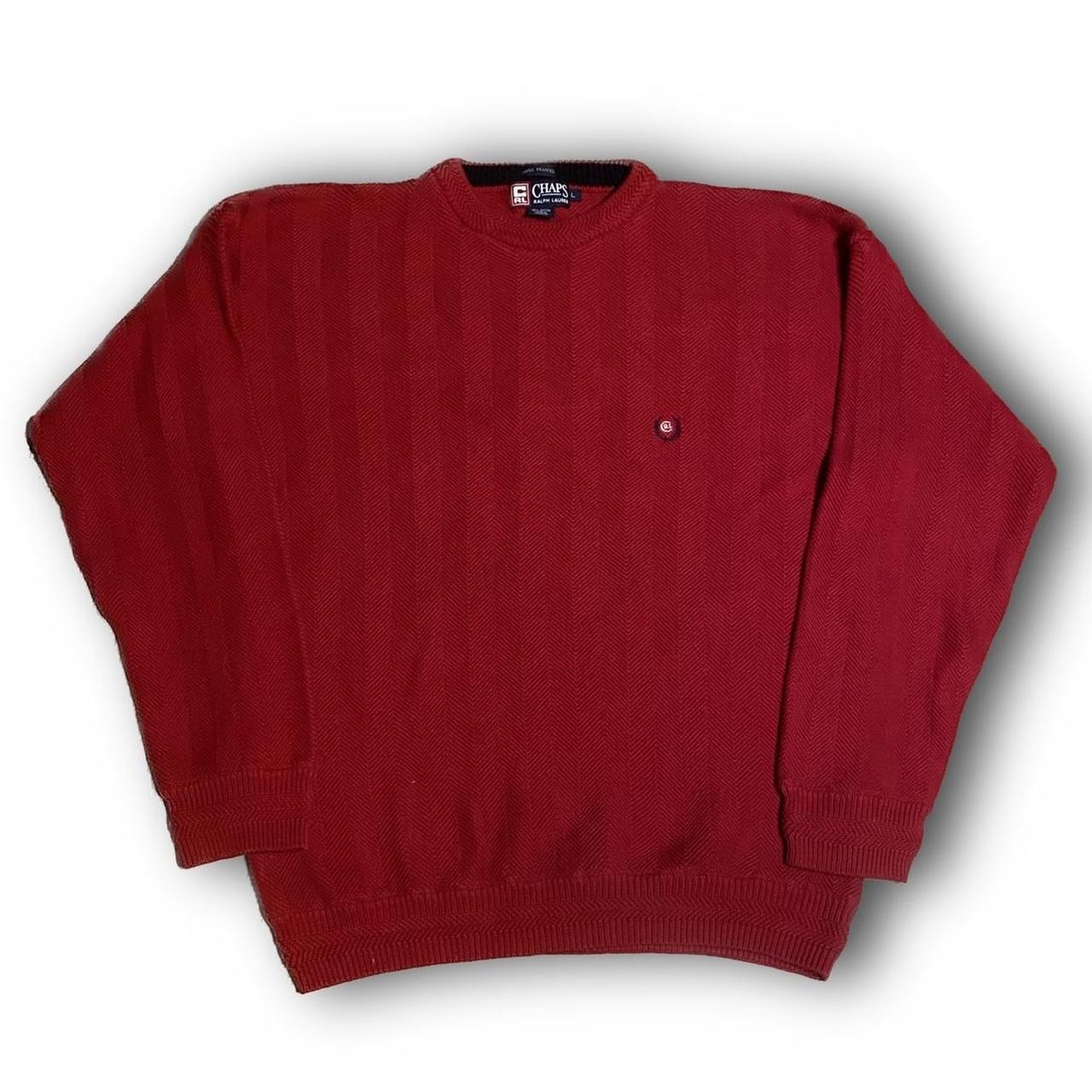 Vintage chaps Ralph Lauren knit sweater Mens size... - Depop
