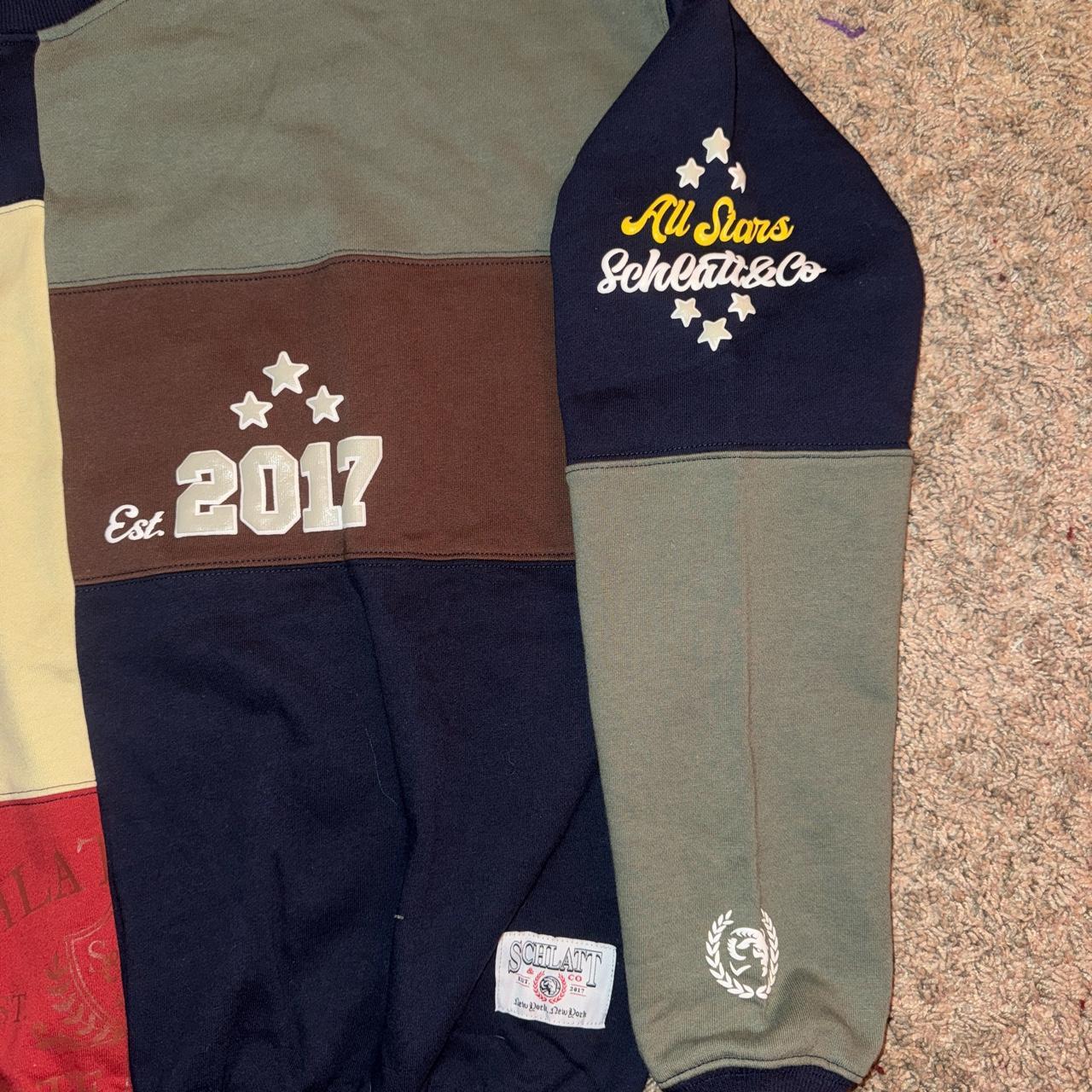 Jschlatt Schlatt & Co Merch Patchwork College Crew... - Depop
