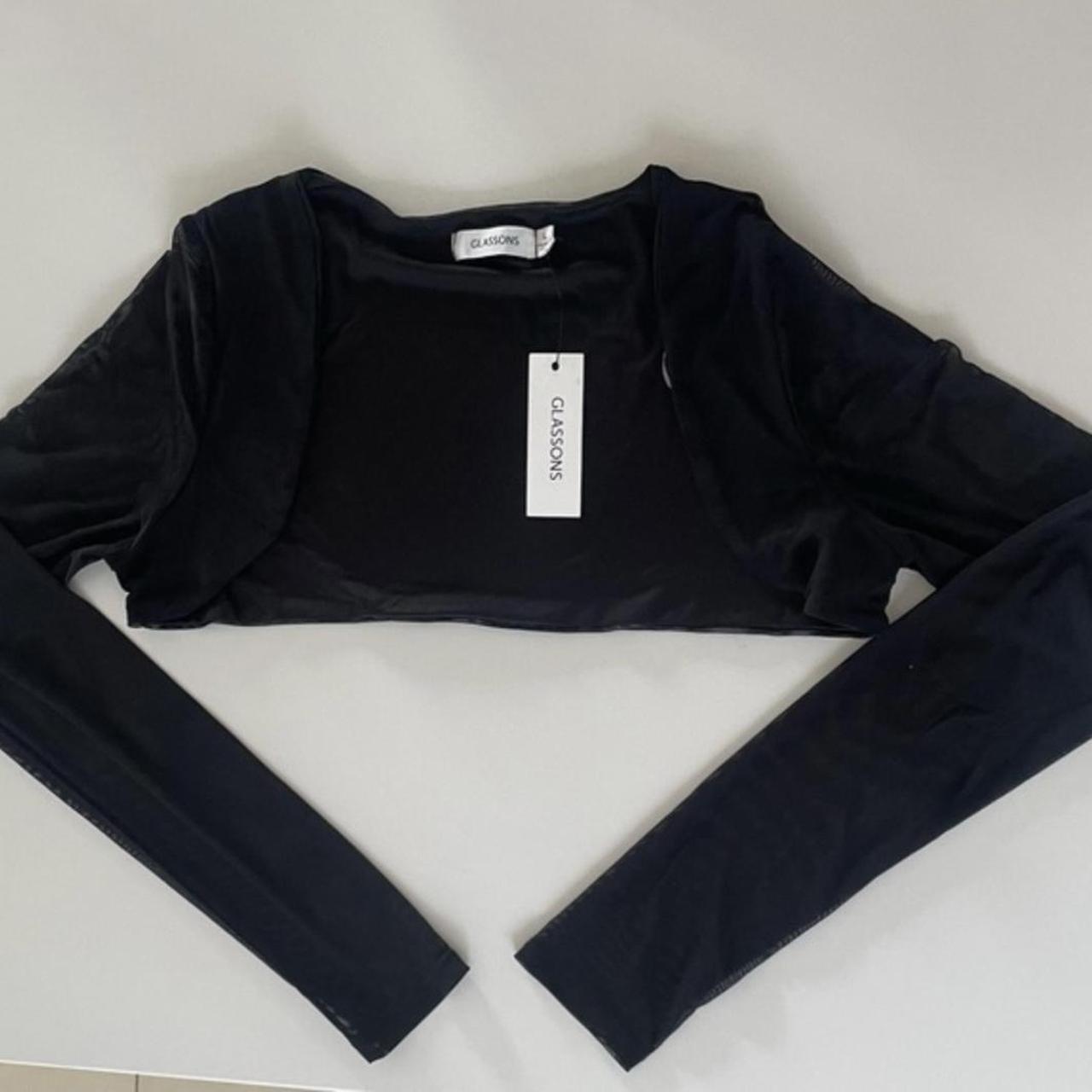 glassons mesh bolero with tags size medium in... - Depop