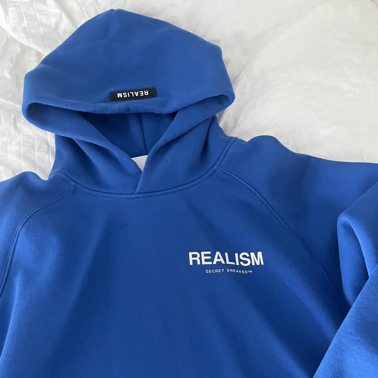 Blue Realism hoodie size medium #hoodie... - Depop