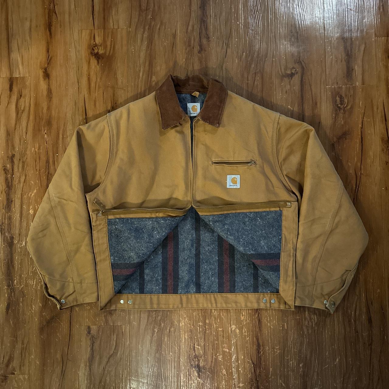 carhartt detroit jacket tan / brown colorway in... - Depop