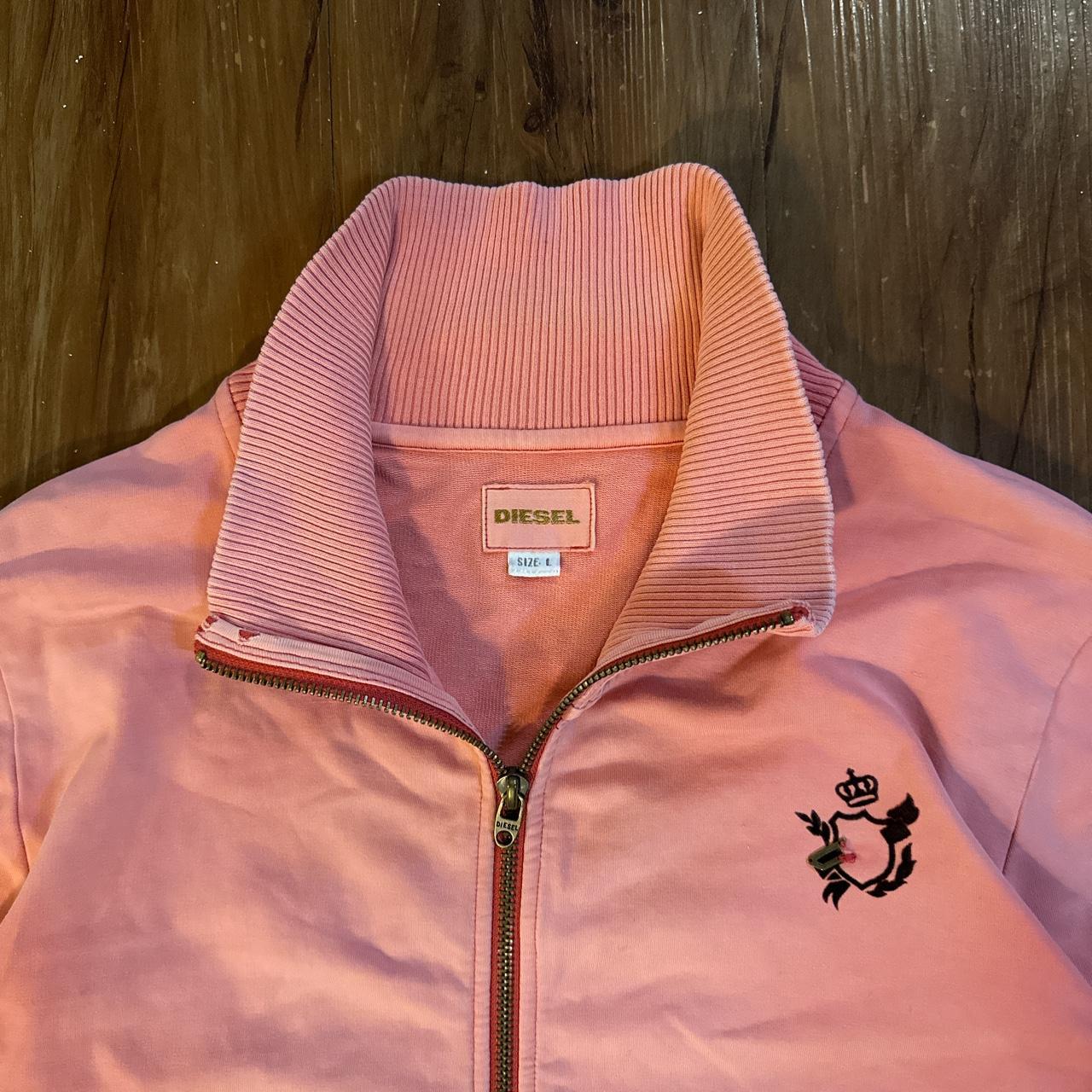 vintage diesel track jacket 🌸💕 bubble gum pink/pink... - Depop
