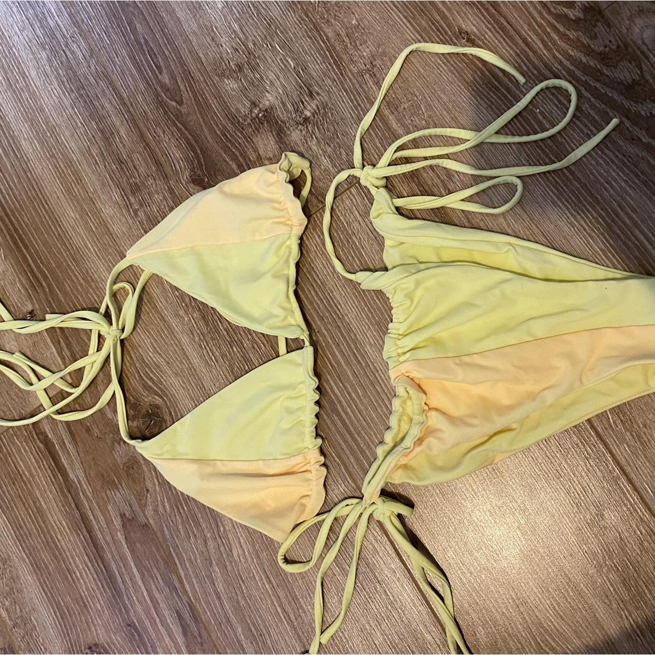 Women's Yellow Bikinis-and-tankini-sets | Depop
