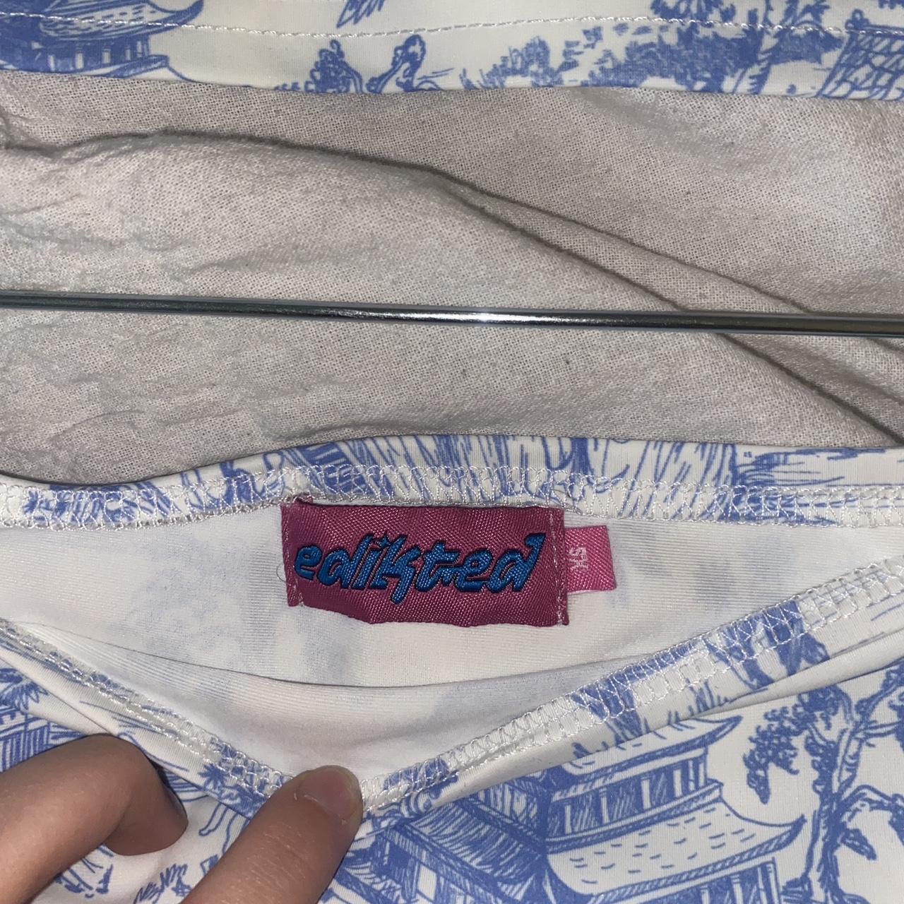 edikted delft print set in blue!! never worn,... - Depop