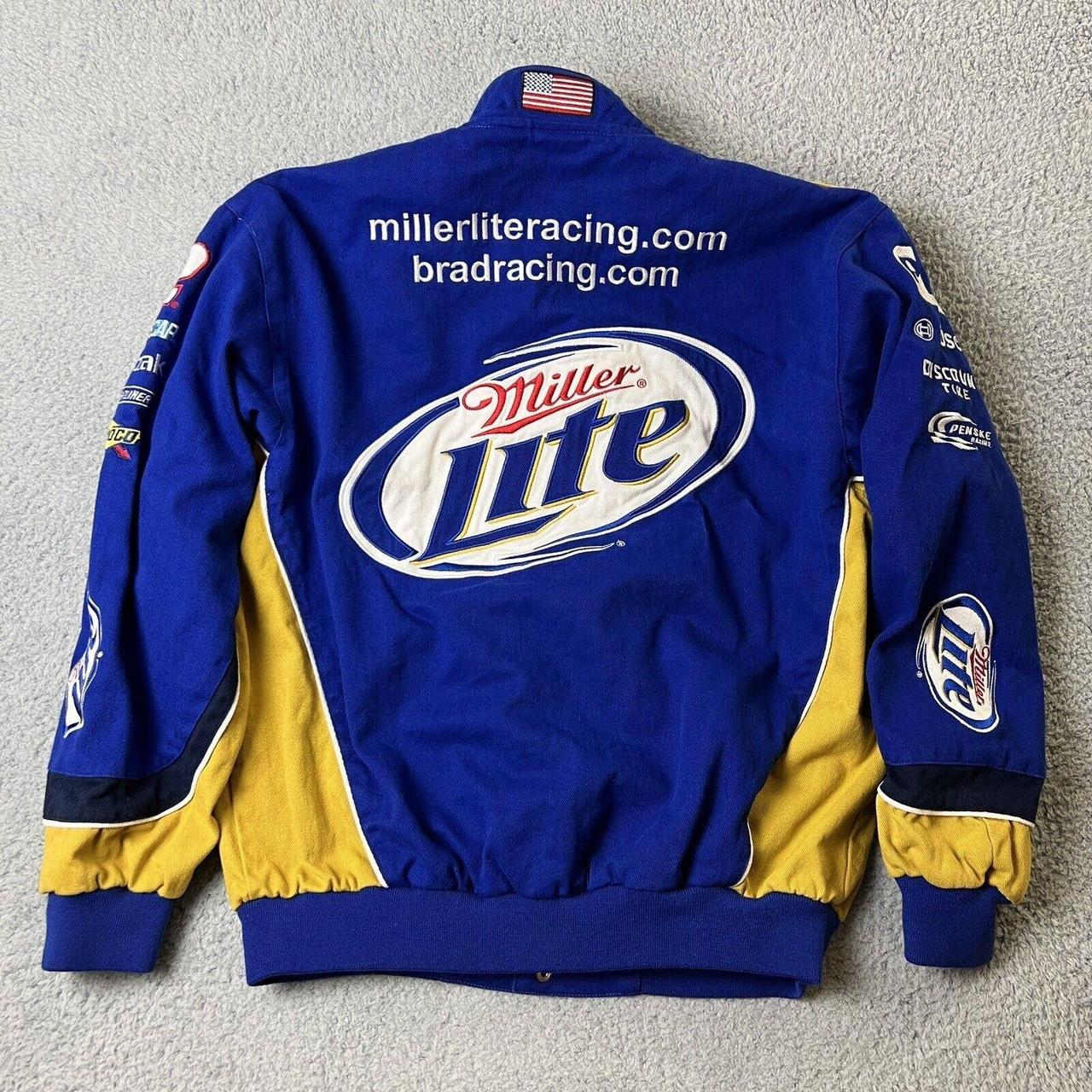 Miller Lite Brad Keselowski Blue Nascar Men's... - Depop