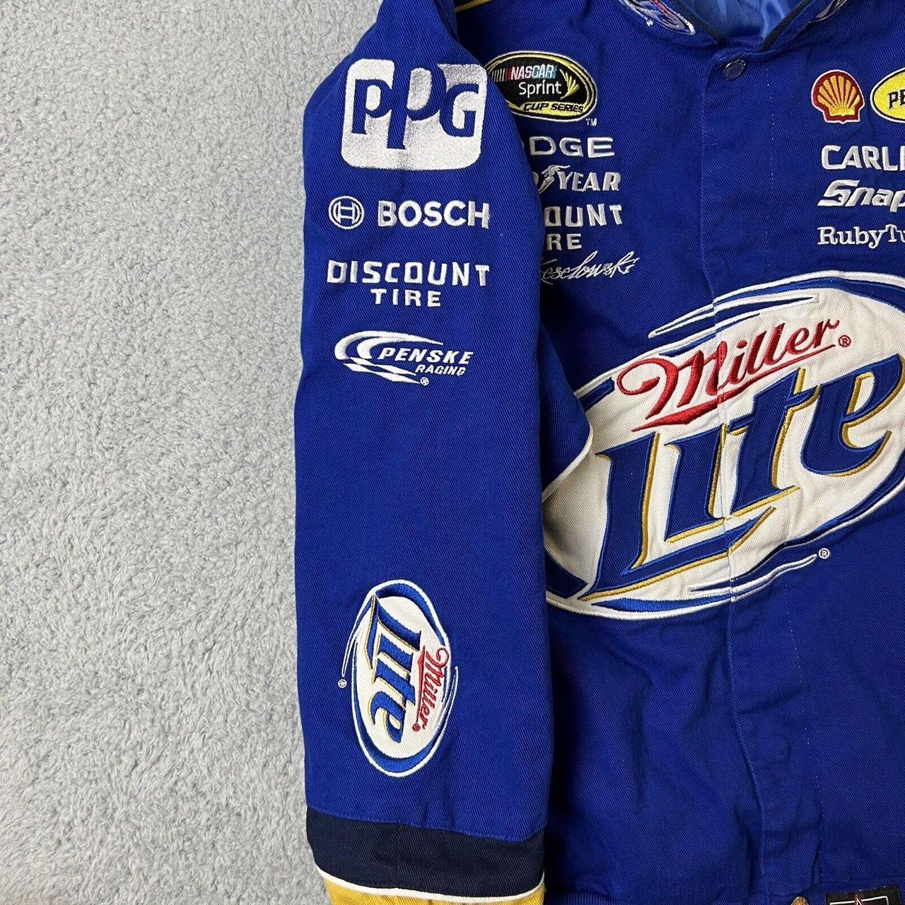 Miller Lite Brad Keselowski Blue Nascar Men's... - Depop