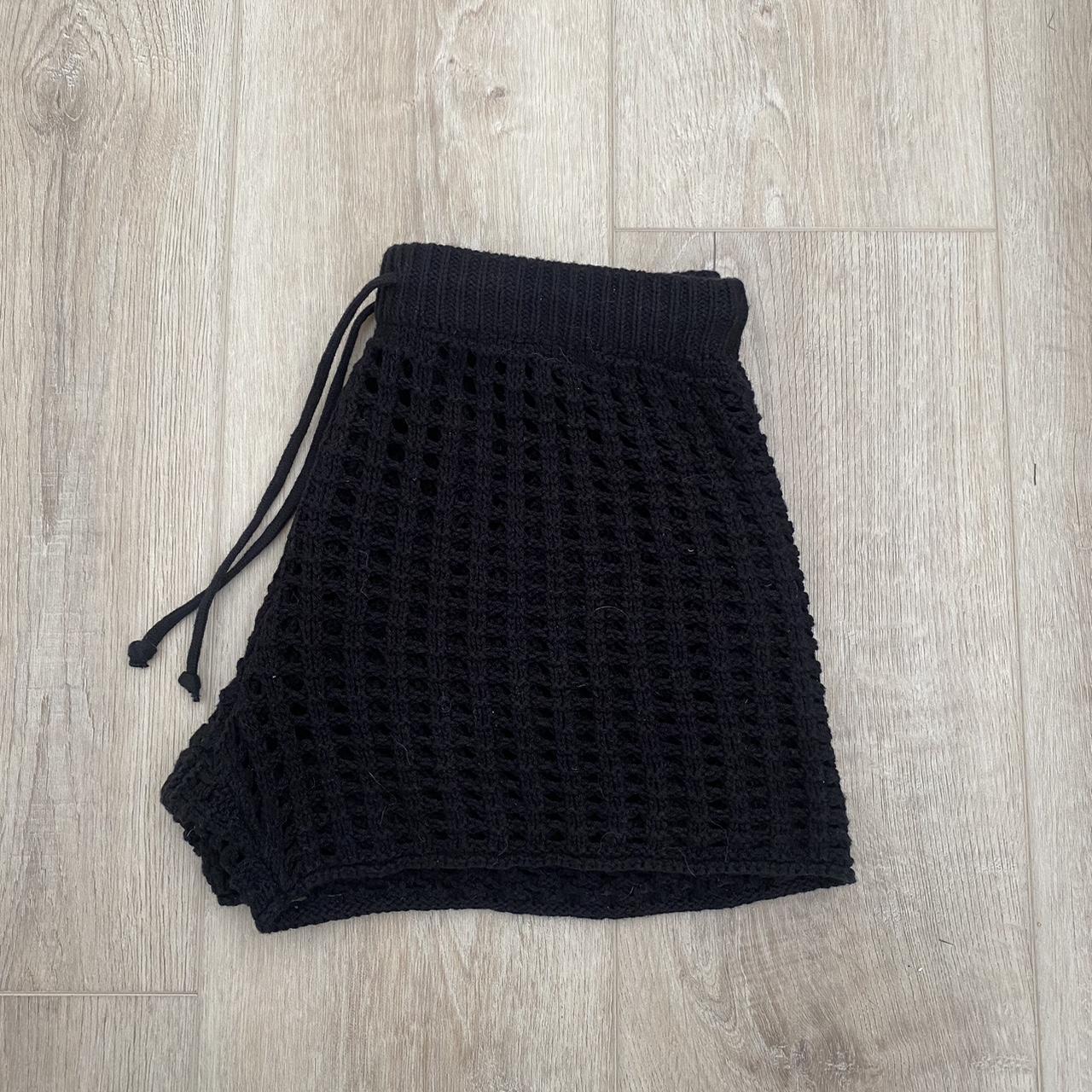 Target black shorts -bikini cover up -mesh (paid... - Depop