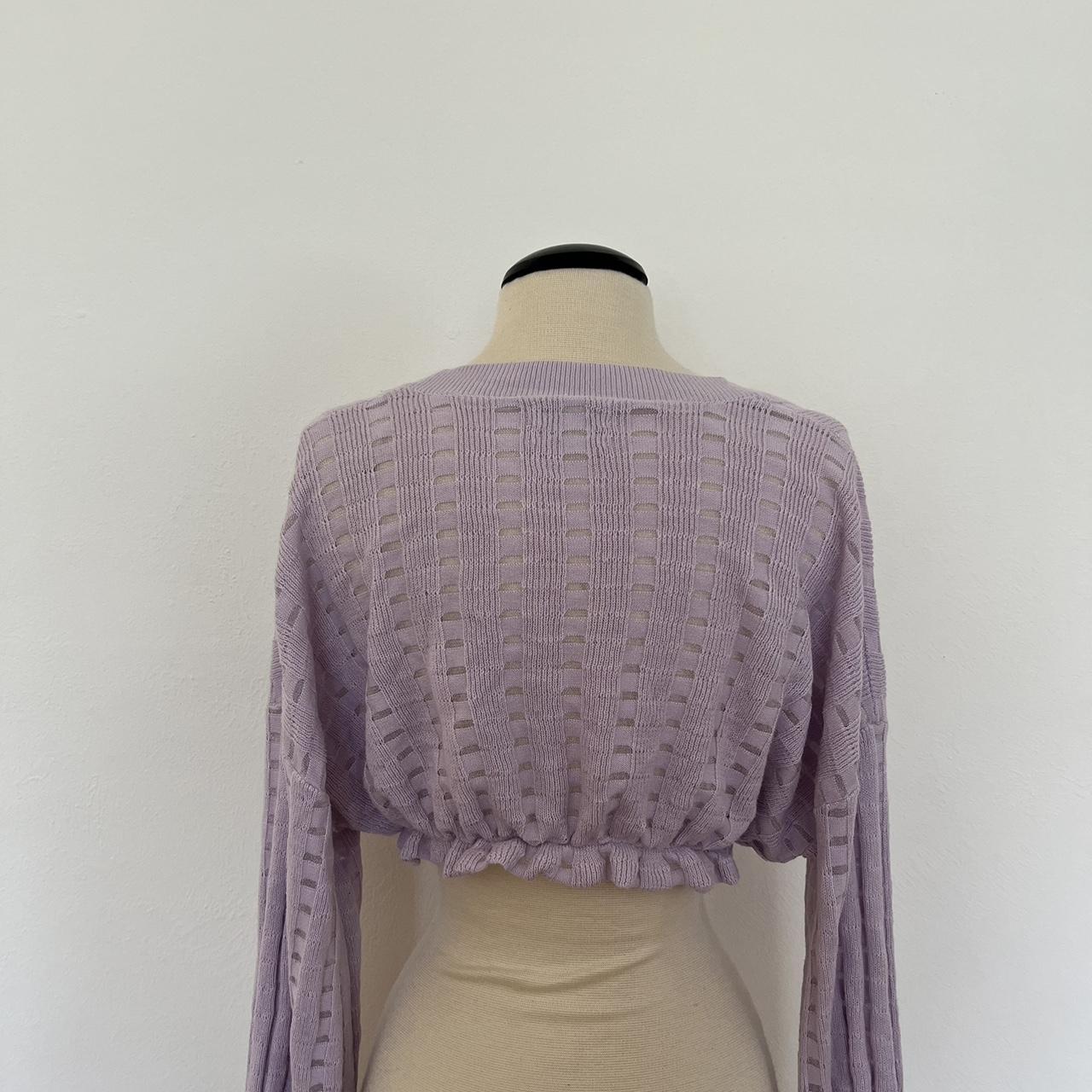 urban outfitters light purple sweater tie top 💜🤍 - Depop