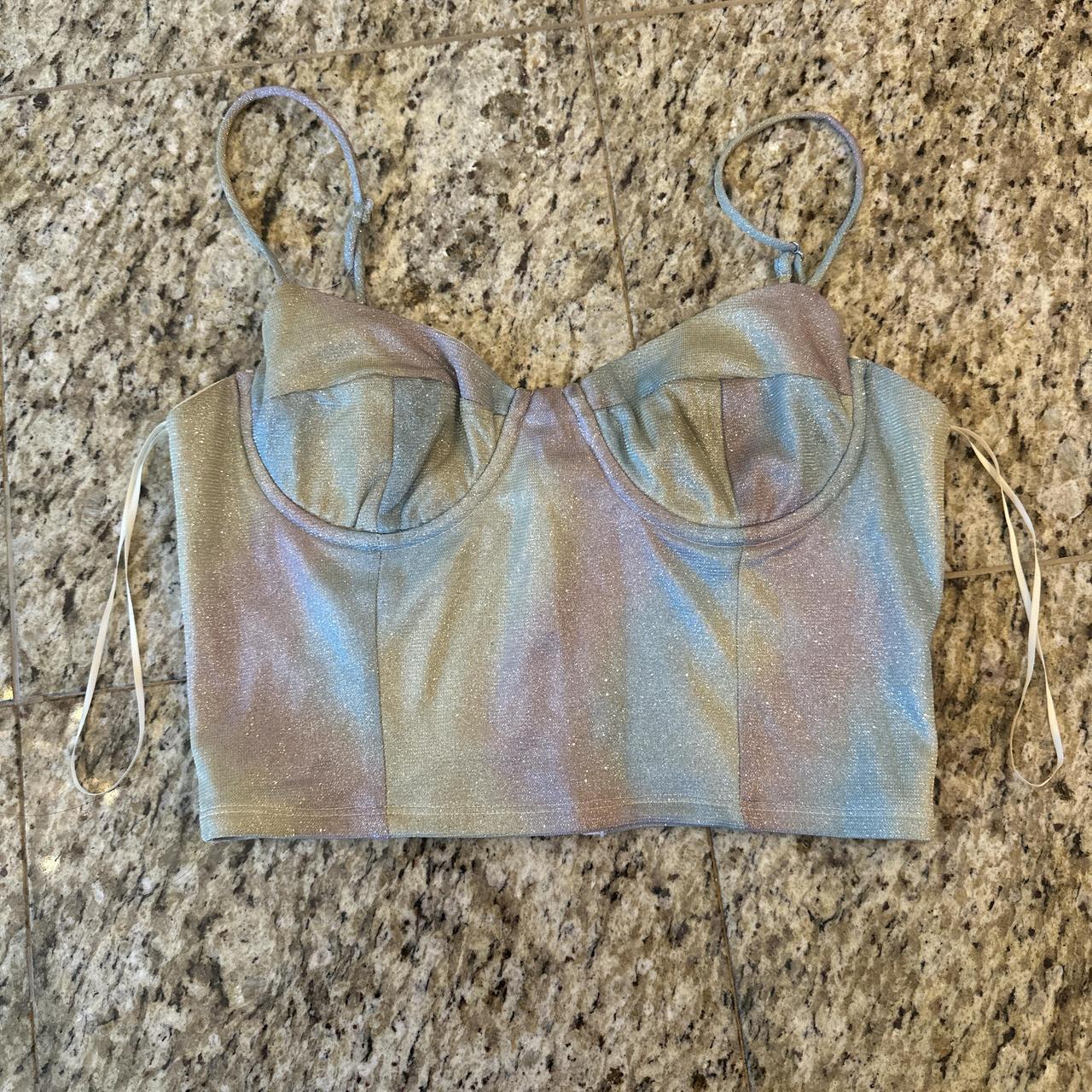 Glittery Rainbow Corset Top Not sure where I got... | Depop