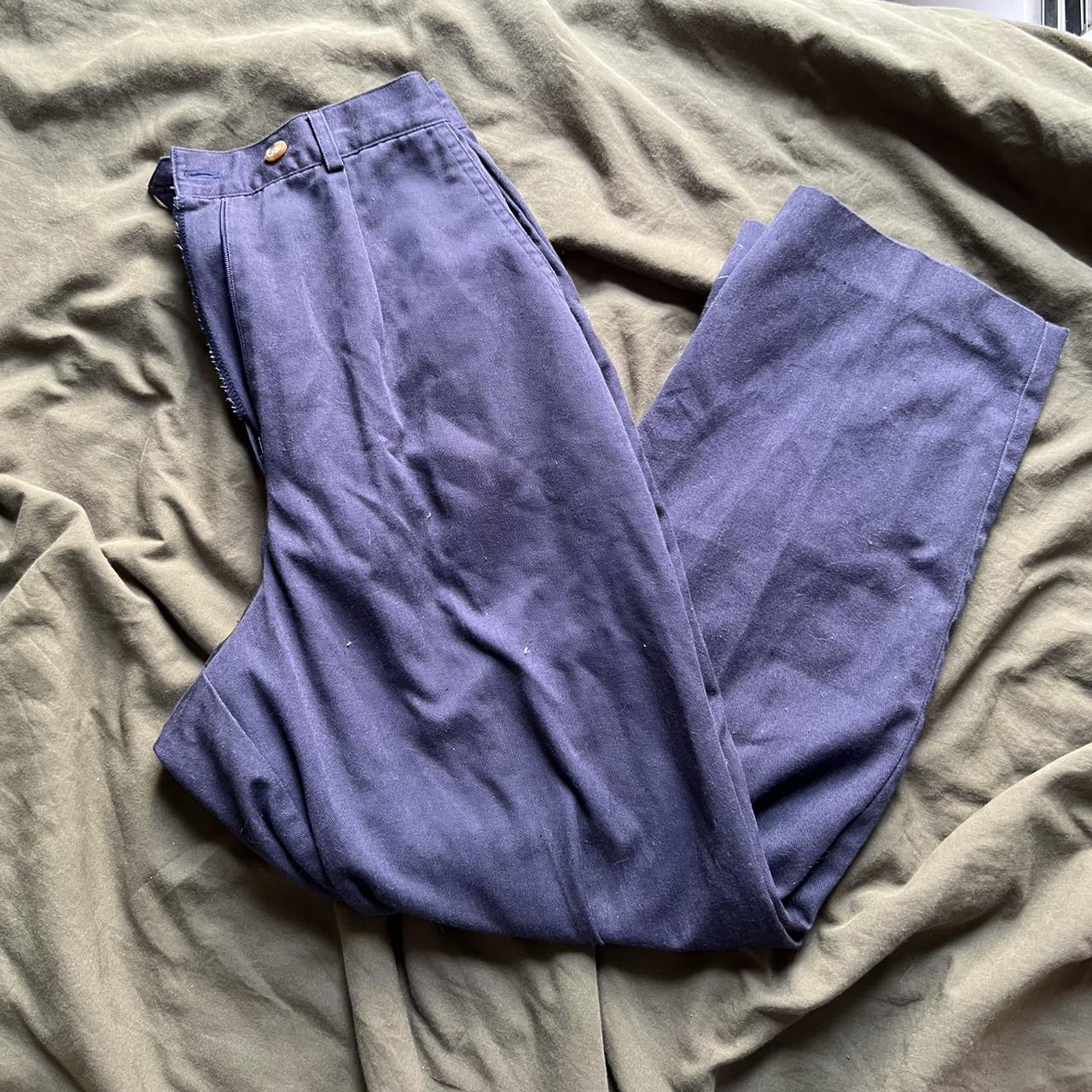 appleseeds blue/navy trousers not sure on size... - Depop