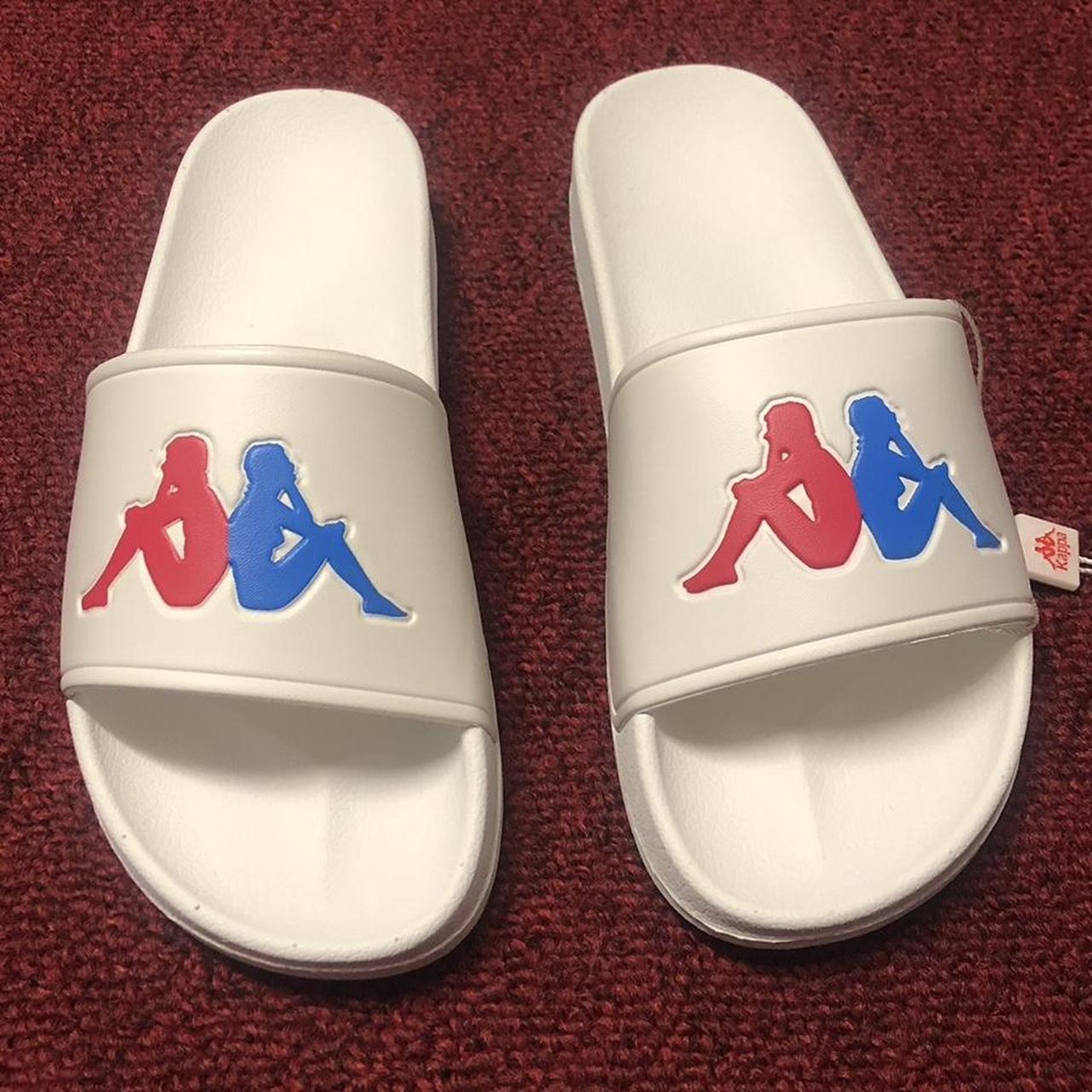 Kappa White Authentic Adam 4 Slides Authentic... - Depop