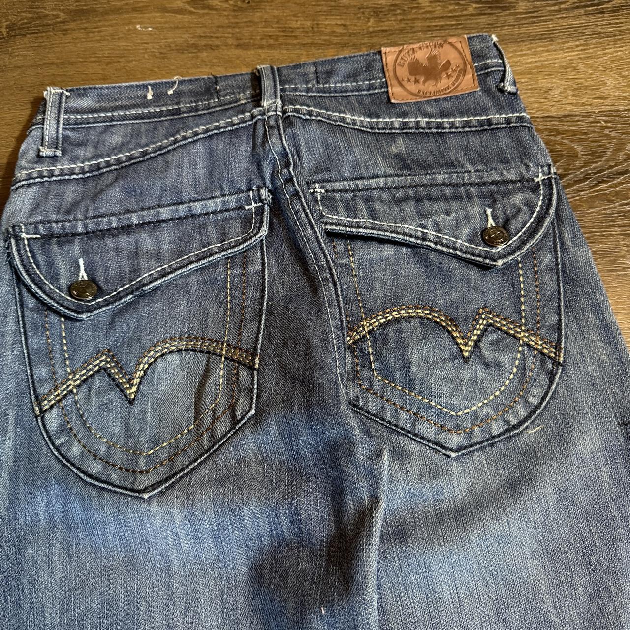 y2k grunge baggy buzz cut jeans (repop) super cool... | Depop