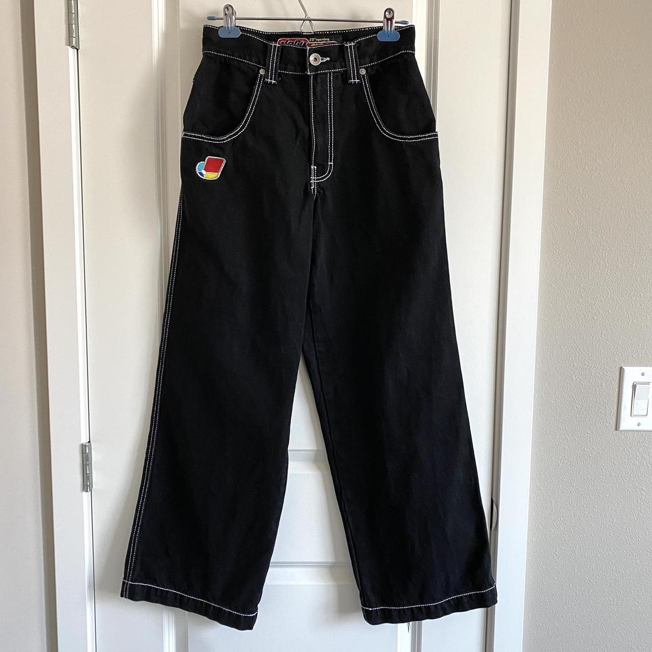 JNCO Pipes Classics black 23” W179 jet black jeans.... - Depop