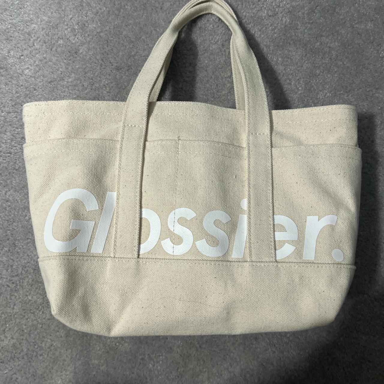 Glossier Exclusive Brooklyn Mini Utility Tote Bag... - Depop